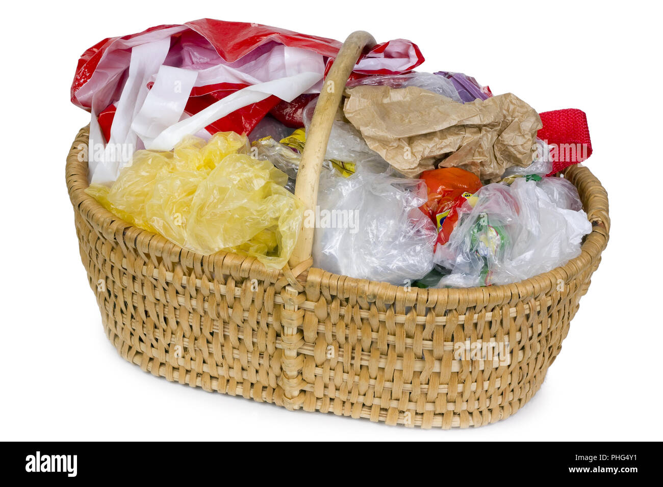 Yellow bag plastic waste Cut Out Stock Images & Pictures - Alamy