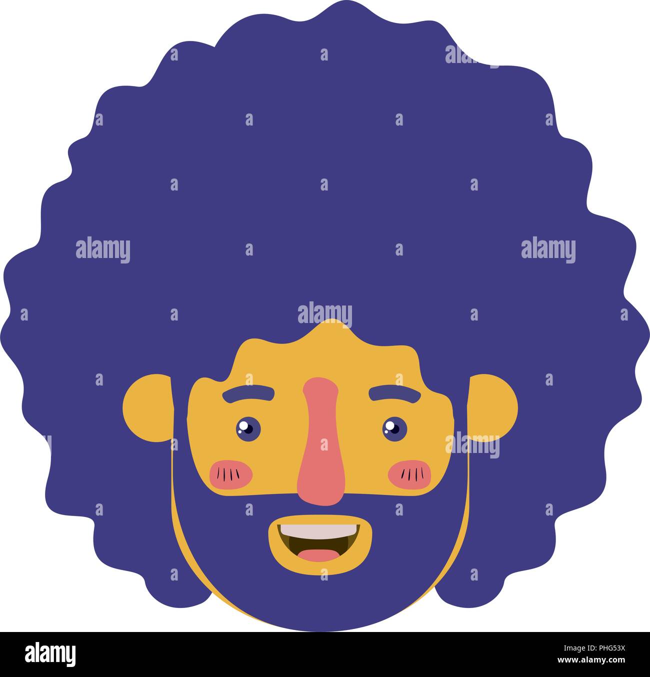 young man with afro head avatar character Stock Vector Image & Art - Alamy