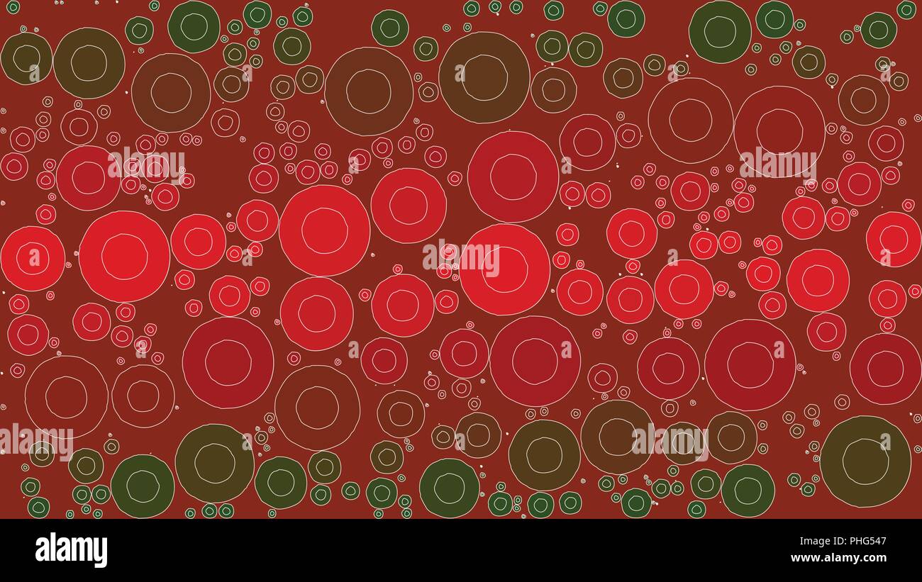Vector background made of a green red gradient and round shapes ...