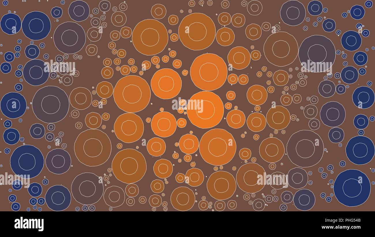 Vector background made of a orange center blue edges gradient and round ...