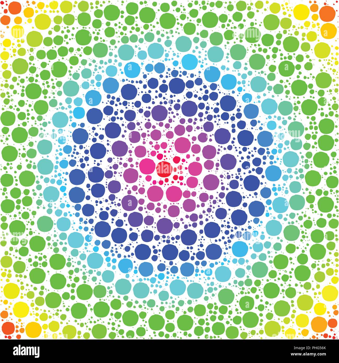 Vector background made of a colorful concentric gradient and round ...