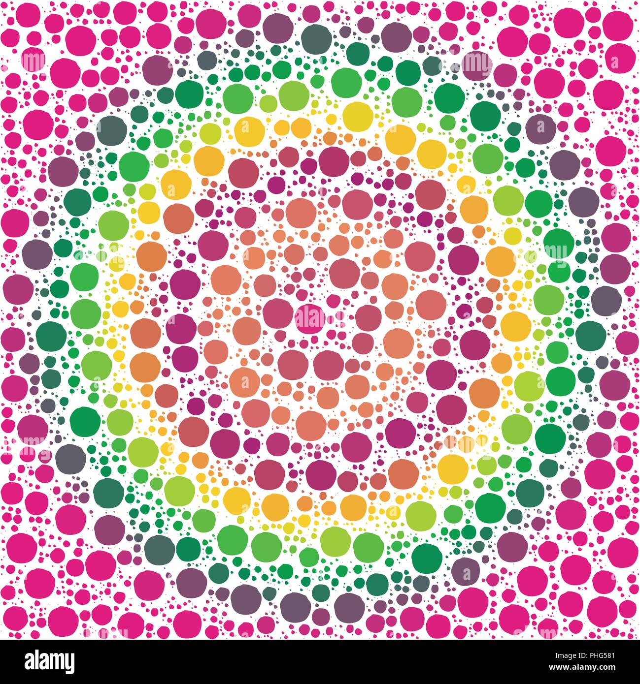 Vector background made of a colorful concentric gradient and round ...