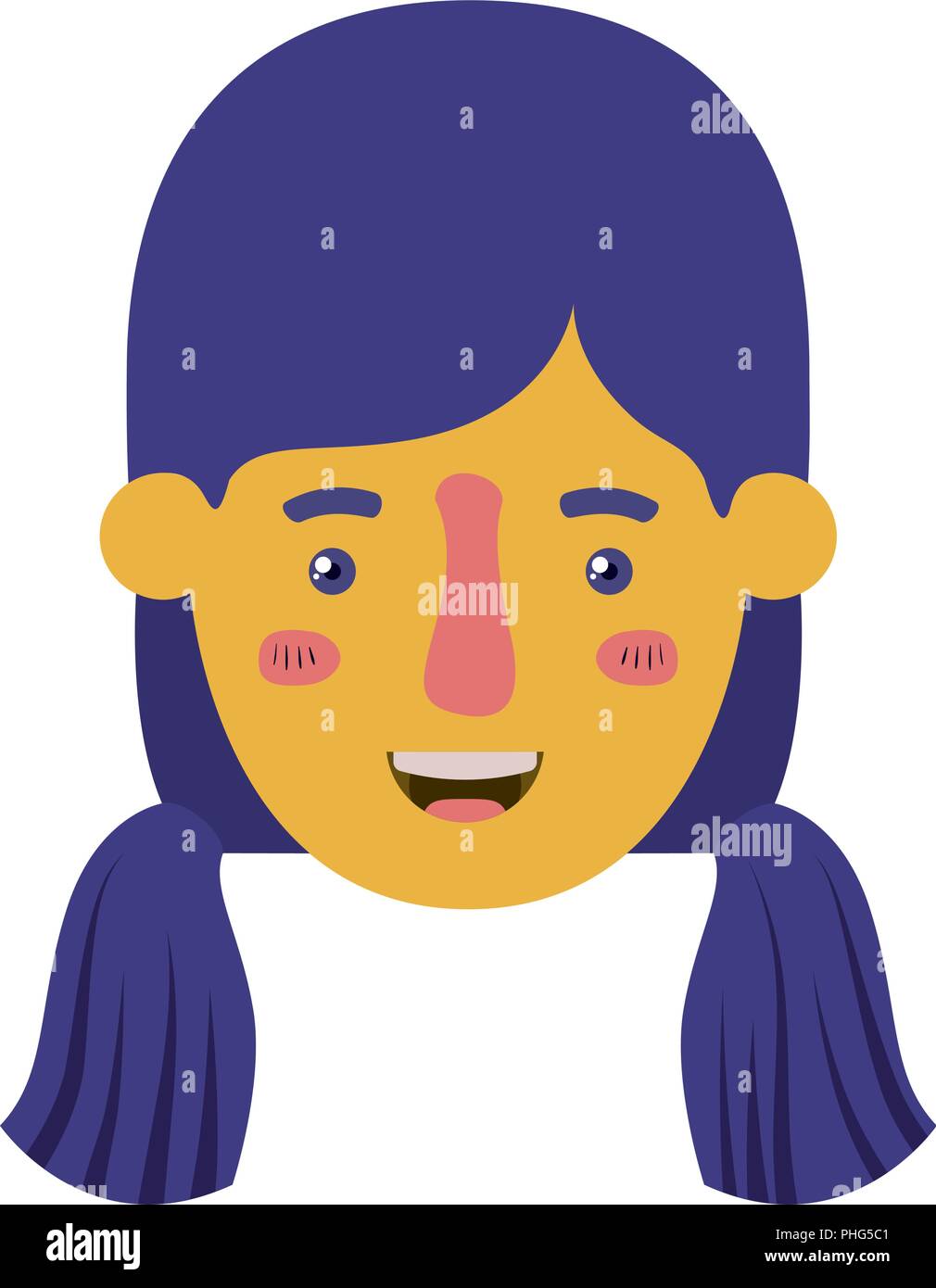 beautiful and young girl head Stock Vector Image & Art - Alamy