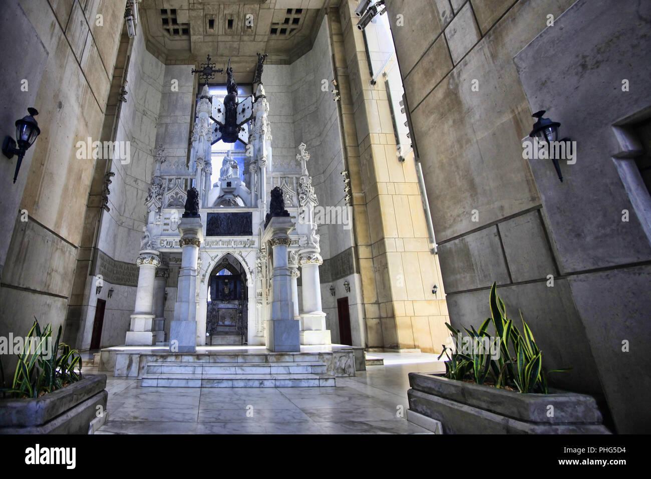 Interior space of Columbus lighthouse in Santo Domingo. Dominican ...