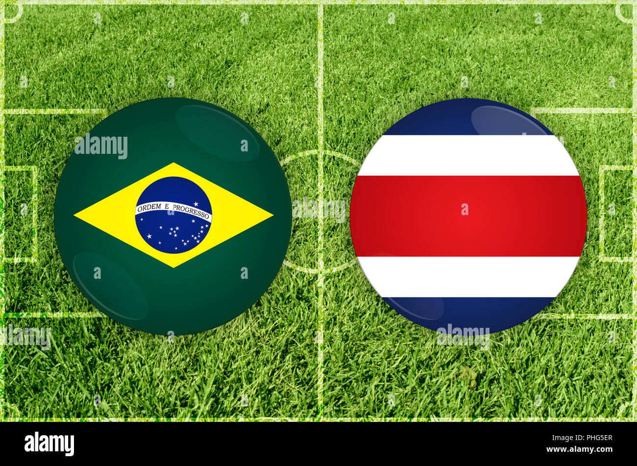 Brazil vs costa rica hi-res stock photography and images - Alamy