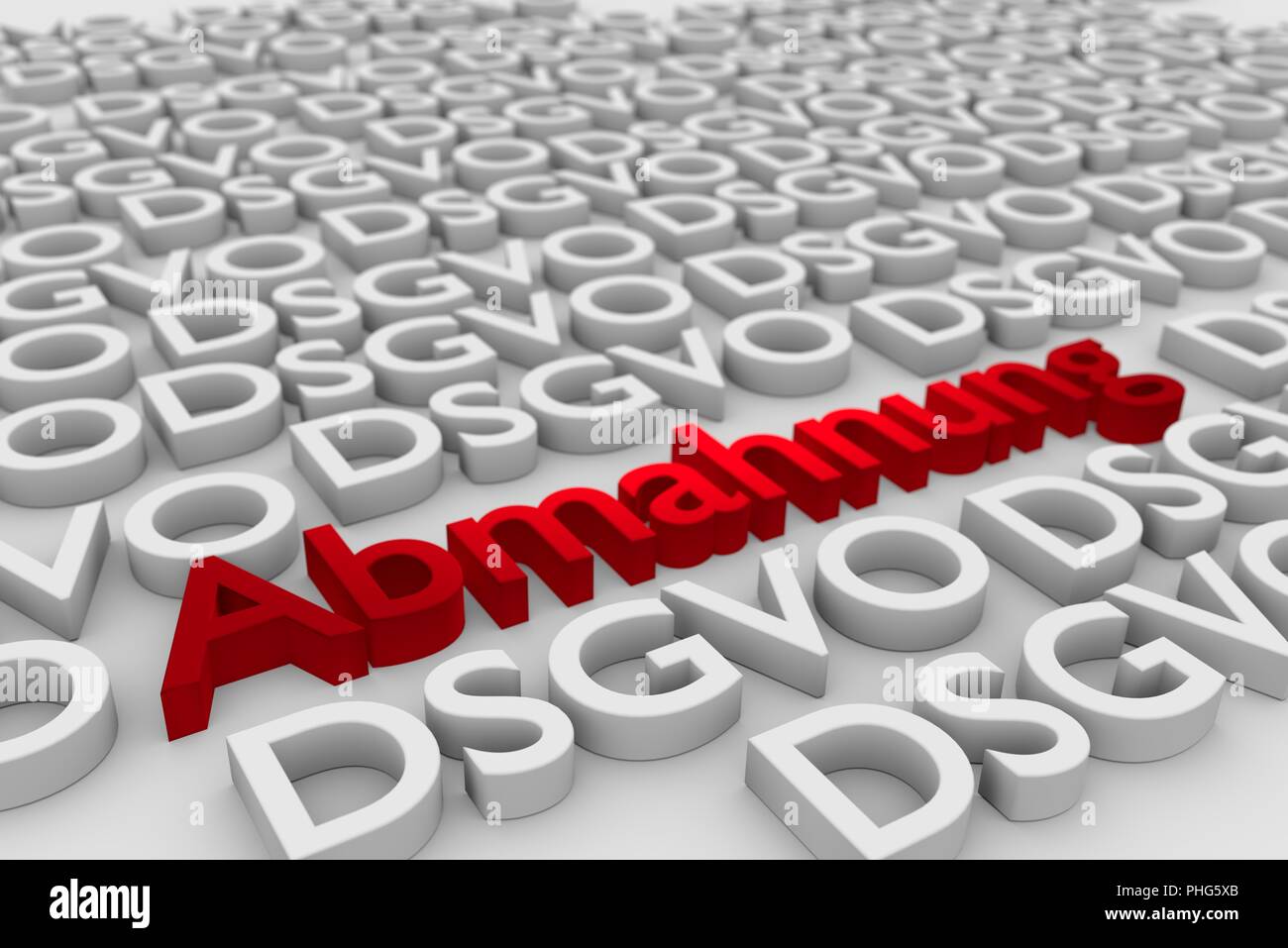 DSGVO warning text 3D Stock Photo - Alamy