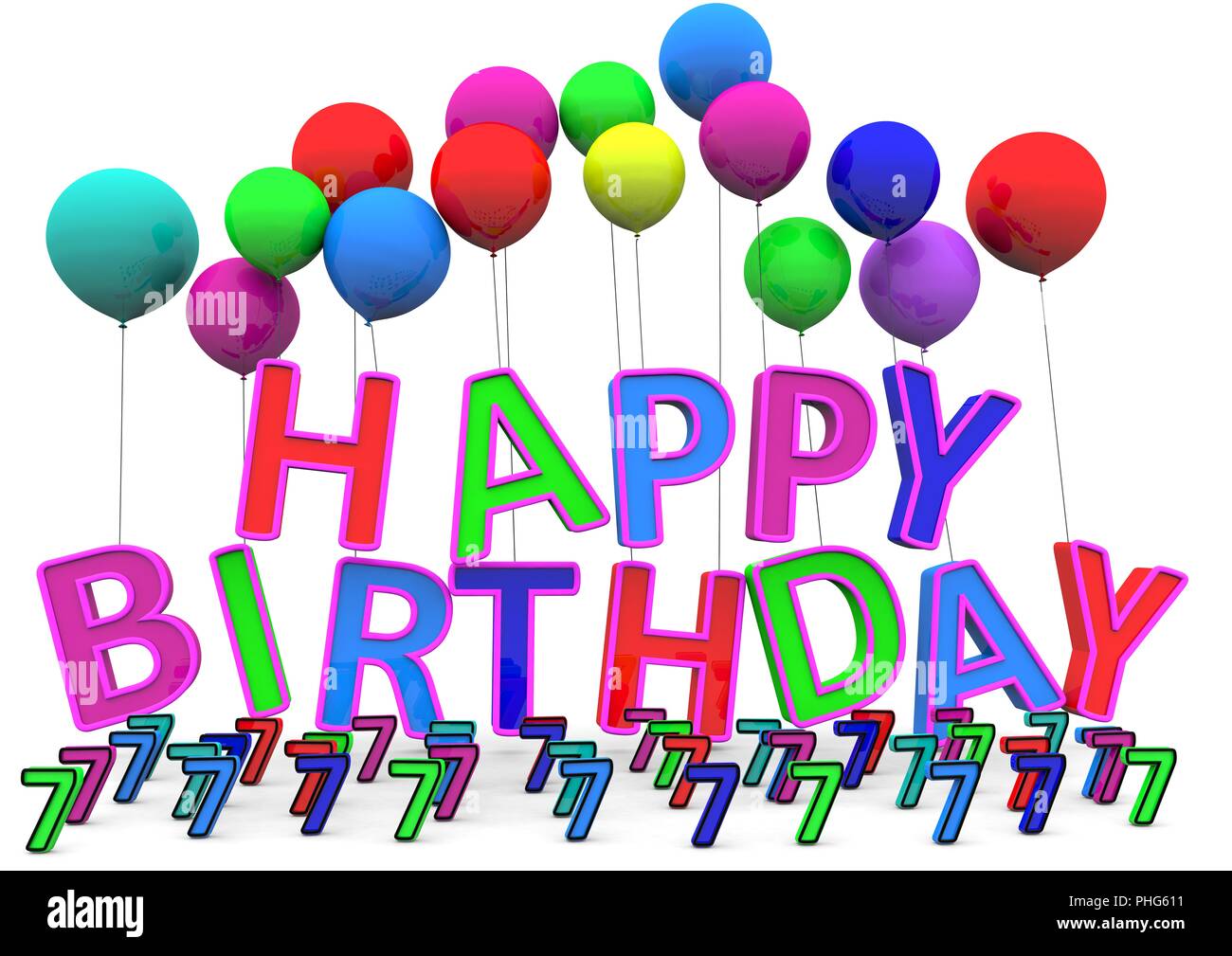 Birthday card seventh birthday candle hi-res stock photography and ...