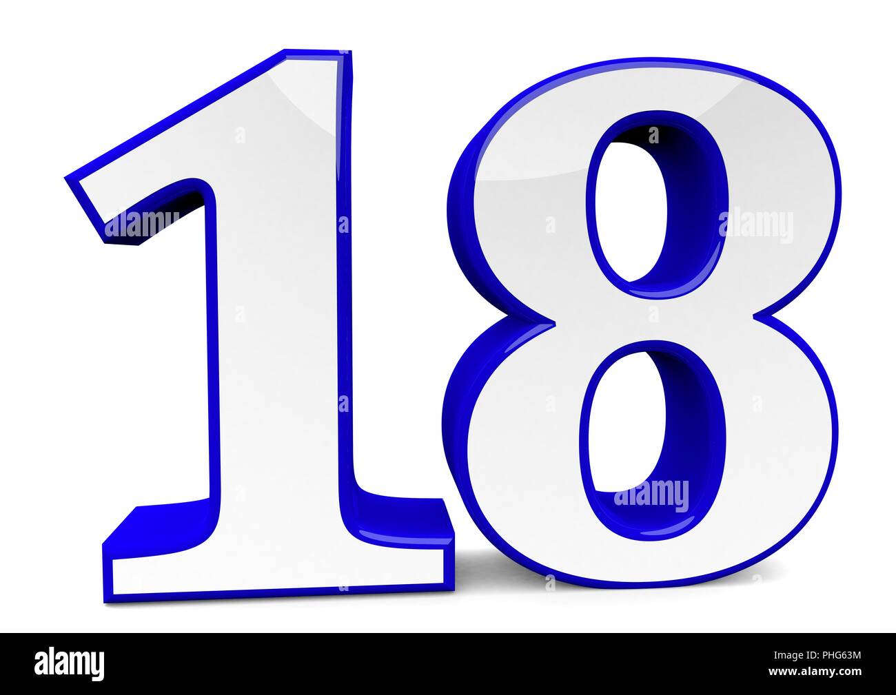 big blue number Stock Photo - Alamy