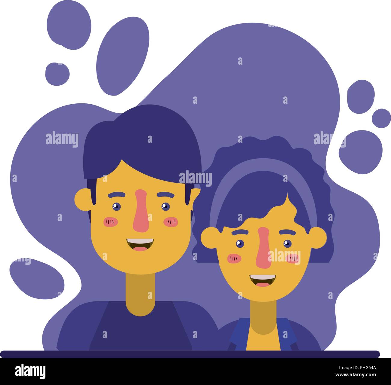 couple characters with paint splash background Stock Vector Image & Art ...
