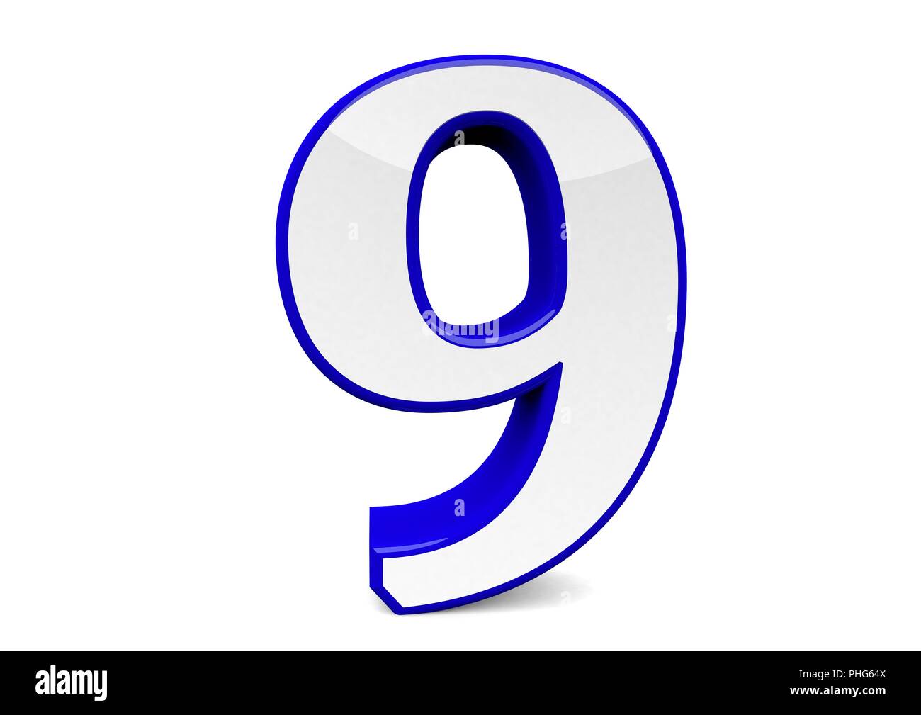 big blue number Stock Photo - Alamy