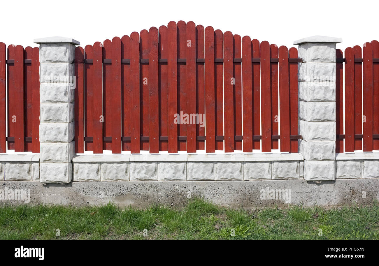 New red fence Stock Photo - Alamy