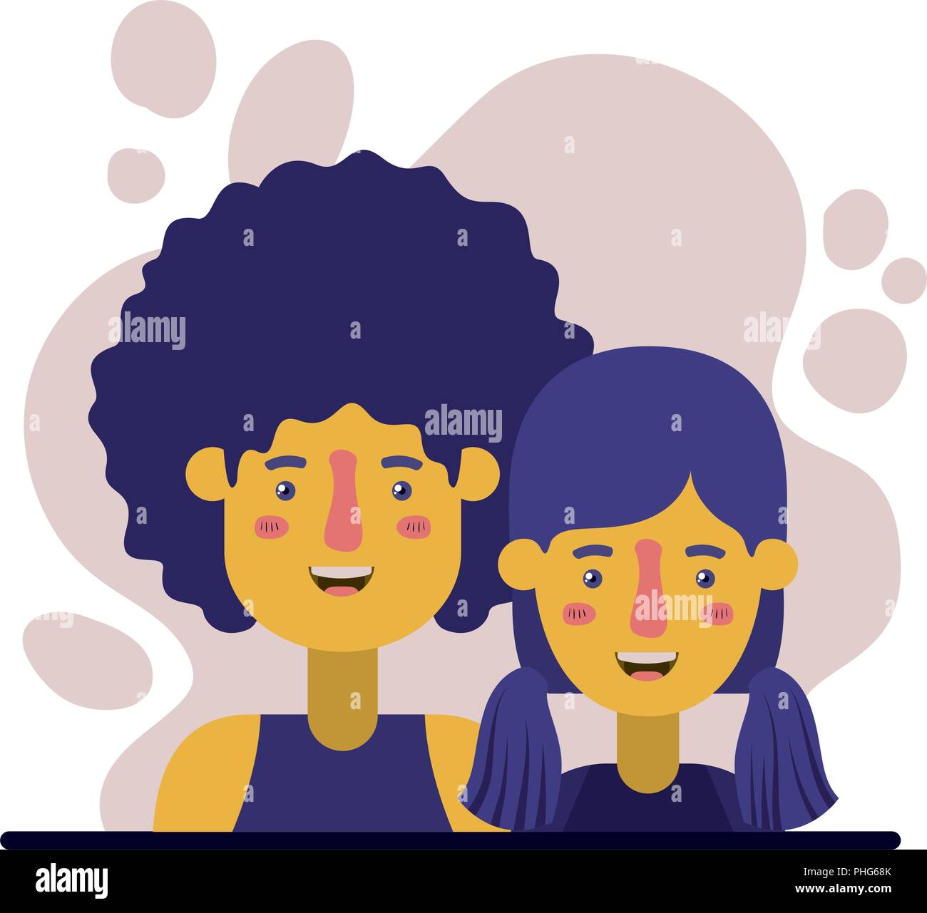 couple characters with paint splash background Stock Vector Image & Art ...