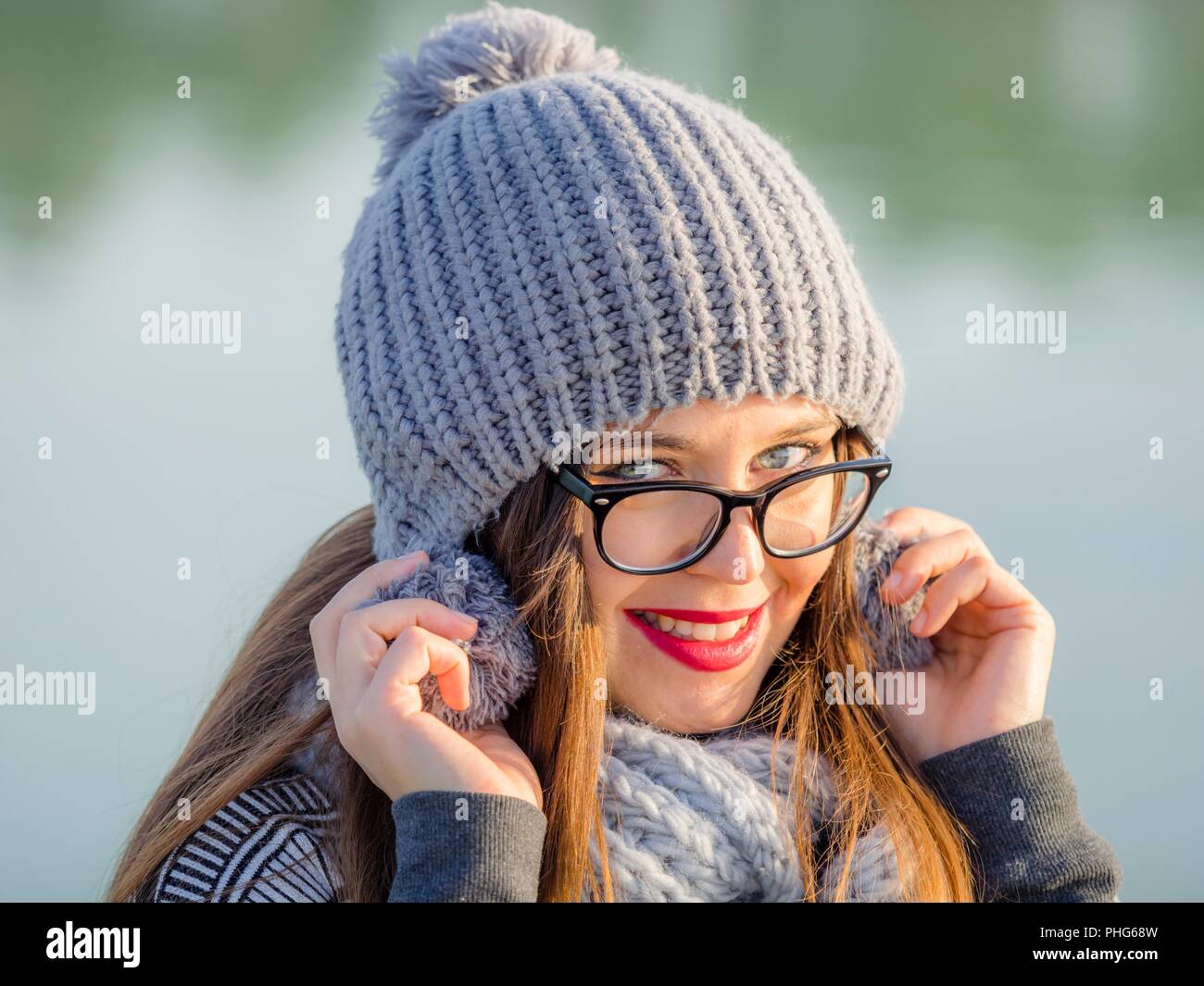 Teen teenager beauty one single solo teenage person hi-res stock ...