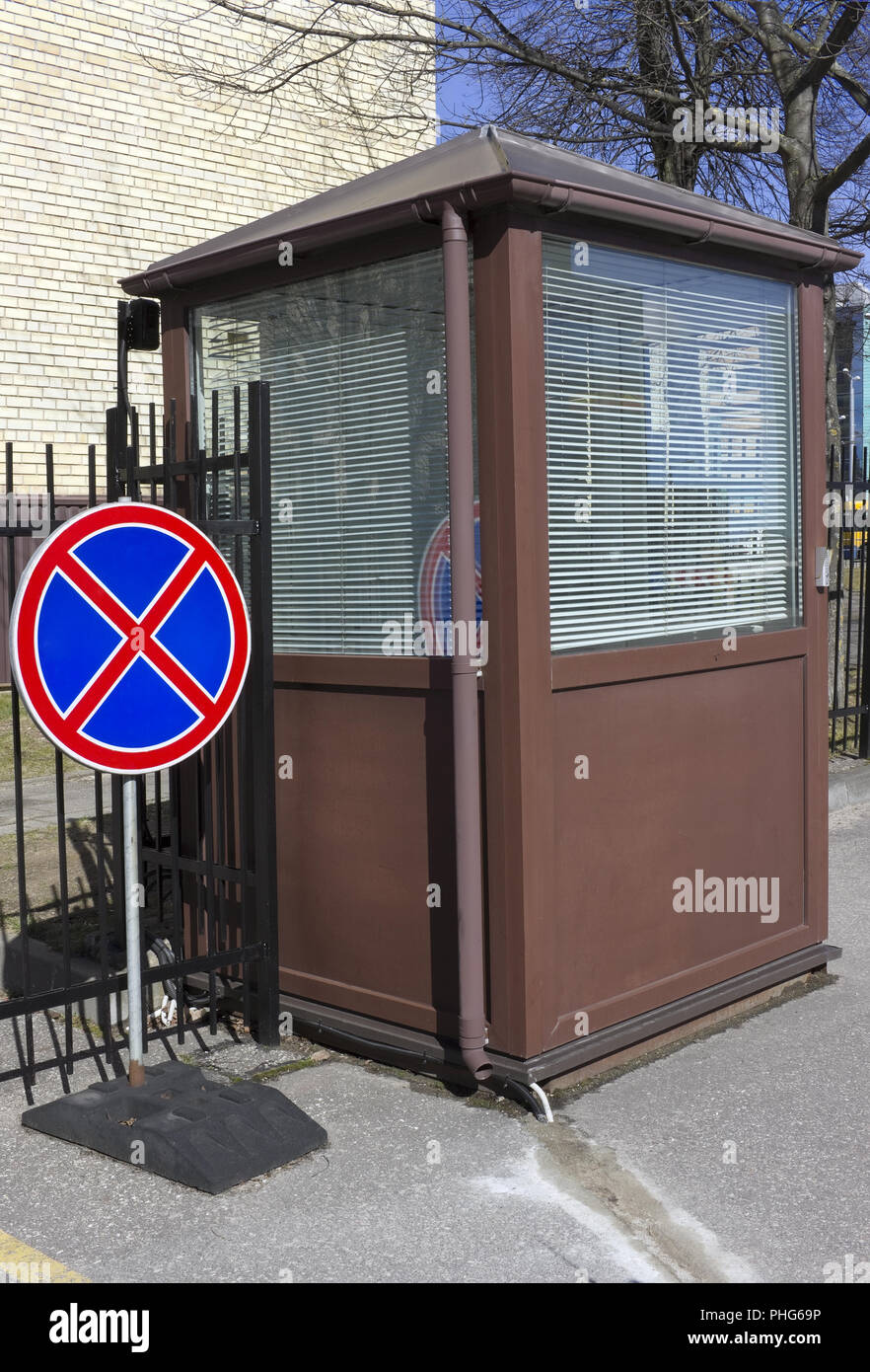 small brown box of the security guard Stock Photo - Alamy