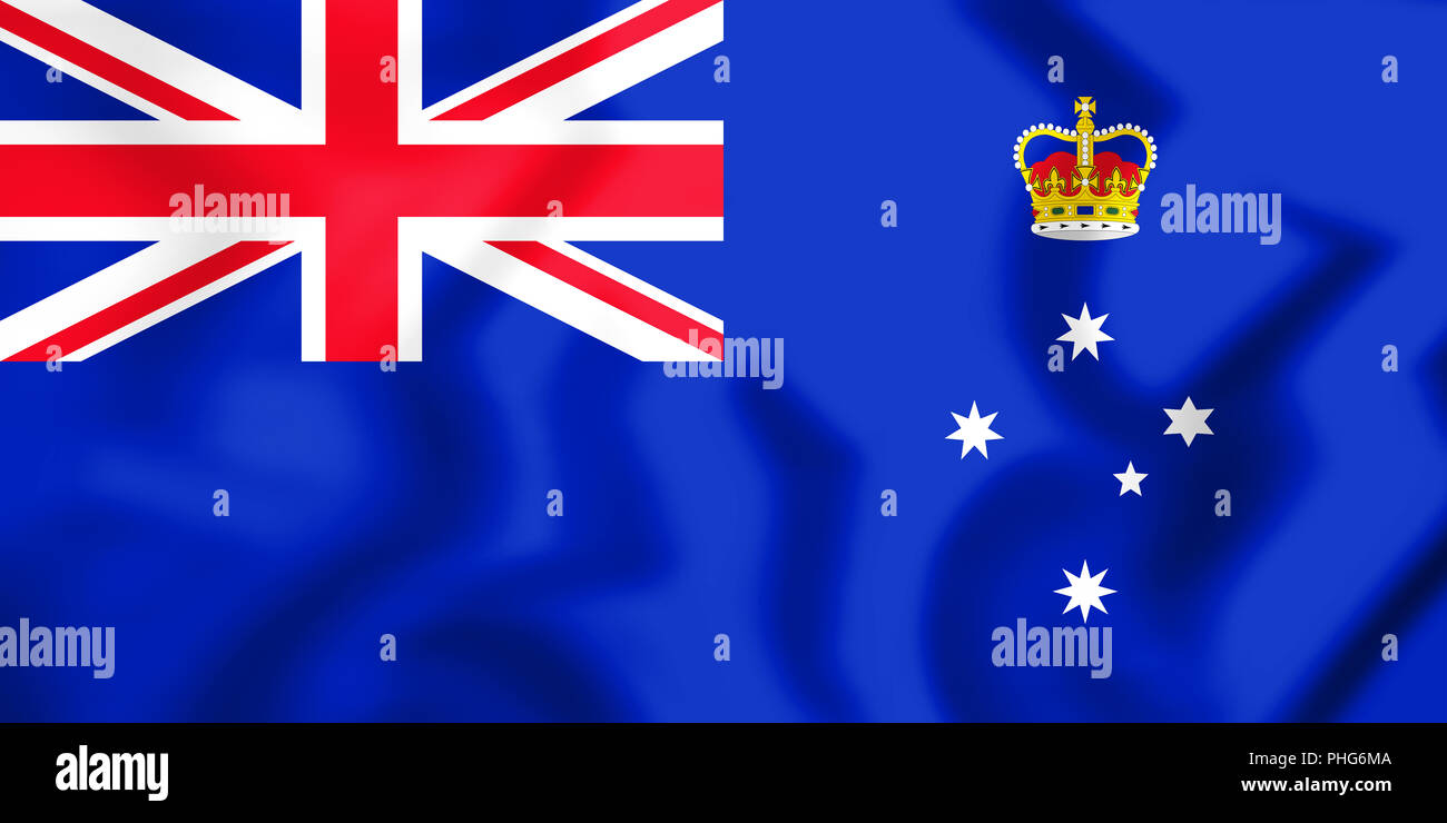 3D Flag of Victoria, Australia. 3D Illustration Stock Photo - Alamy