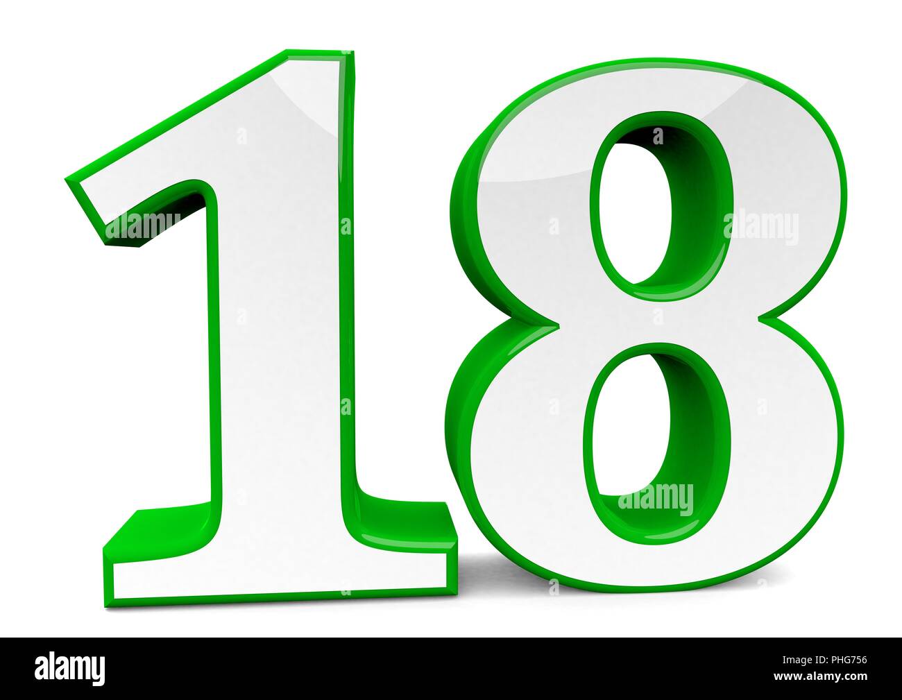 Number in green Stock Photo - Alamy