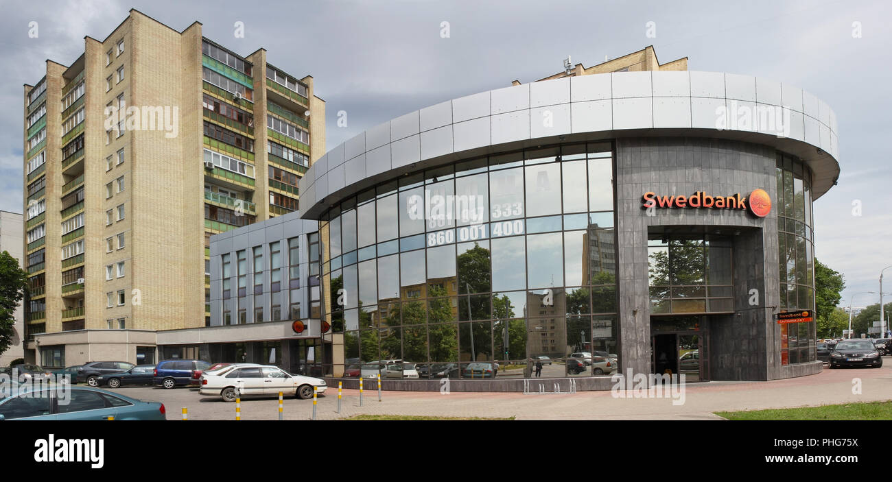 Old Baltic office building of Swedbank Stock Photo - Alamy