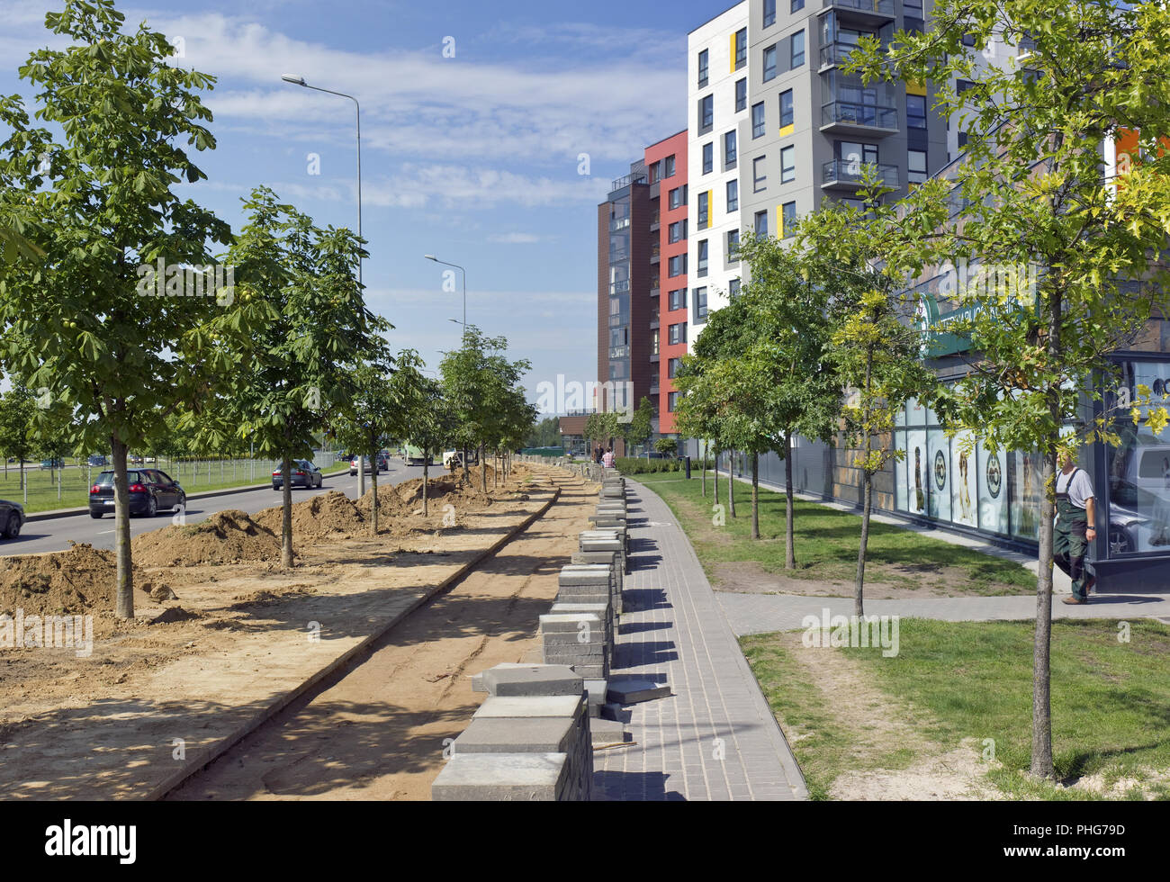 bicycle way building Stock Photo - Alamy