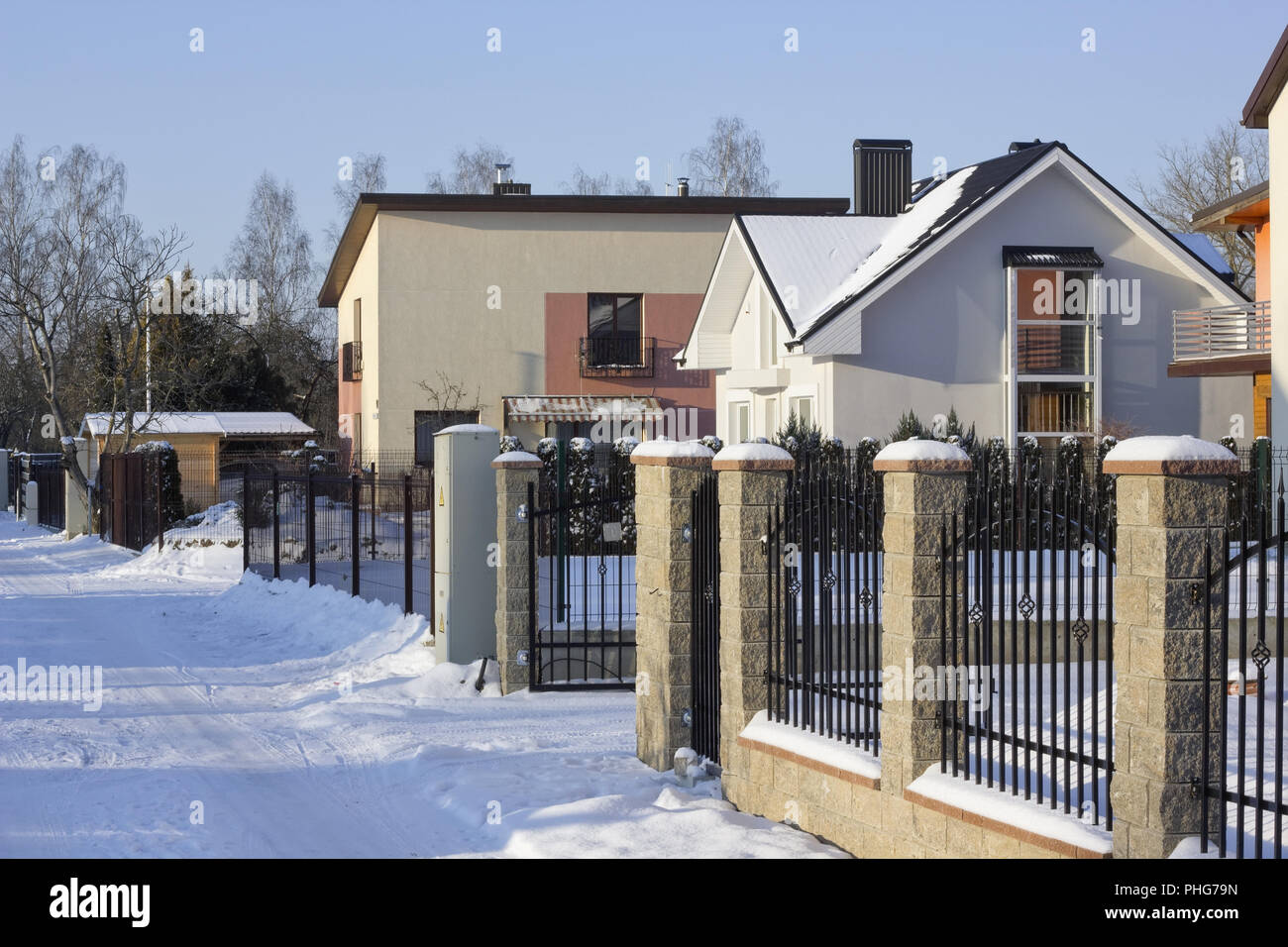 January rustic landscape Stock Photo - Alamy