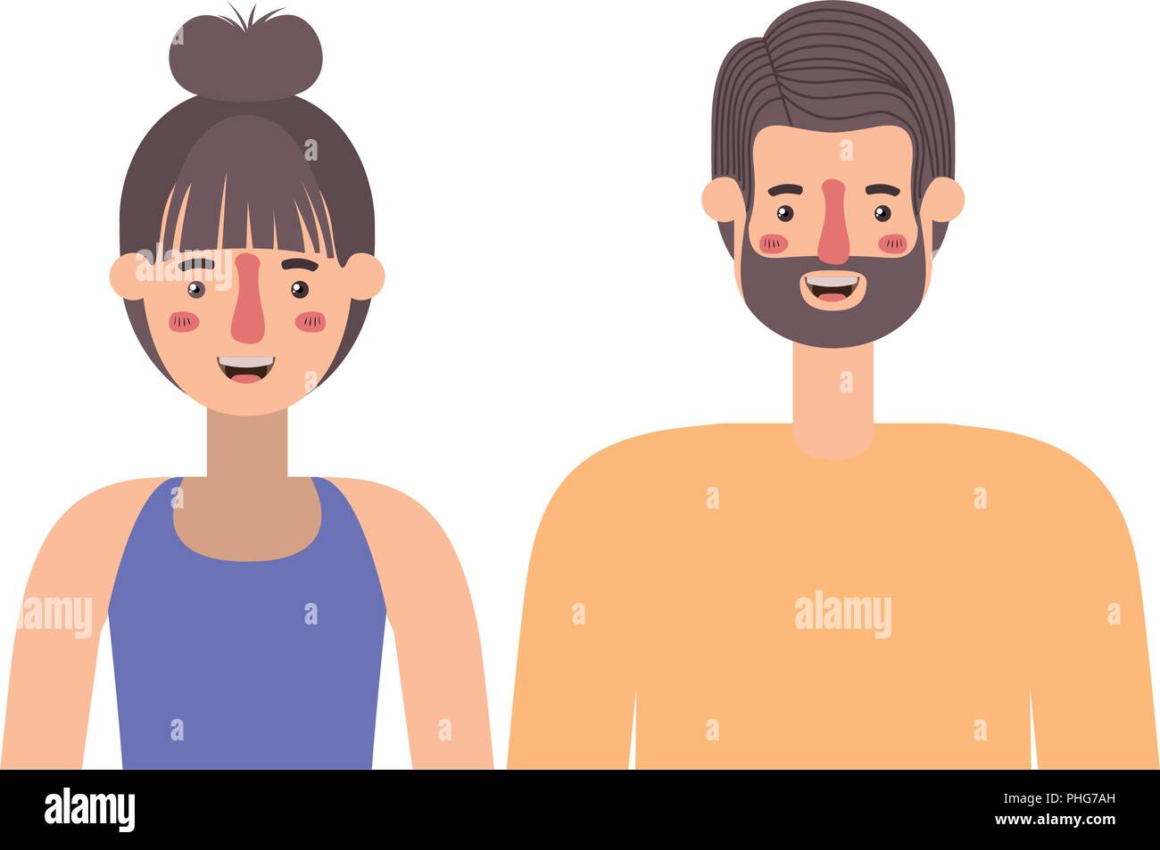 couple avatar characters icons Stock Vector Image & Art - Alamy