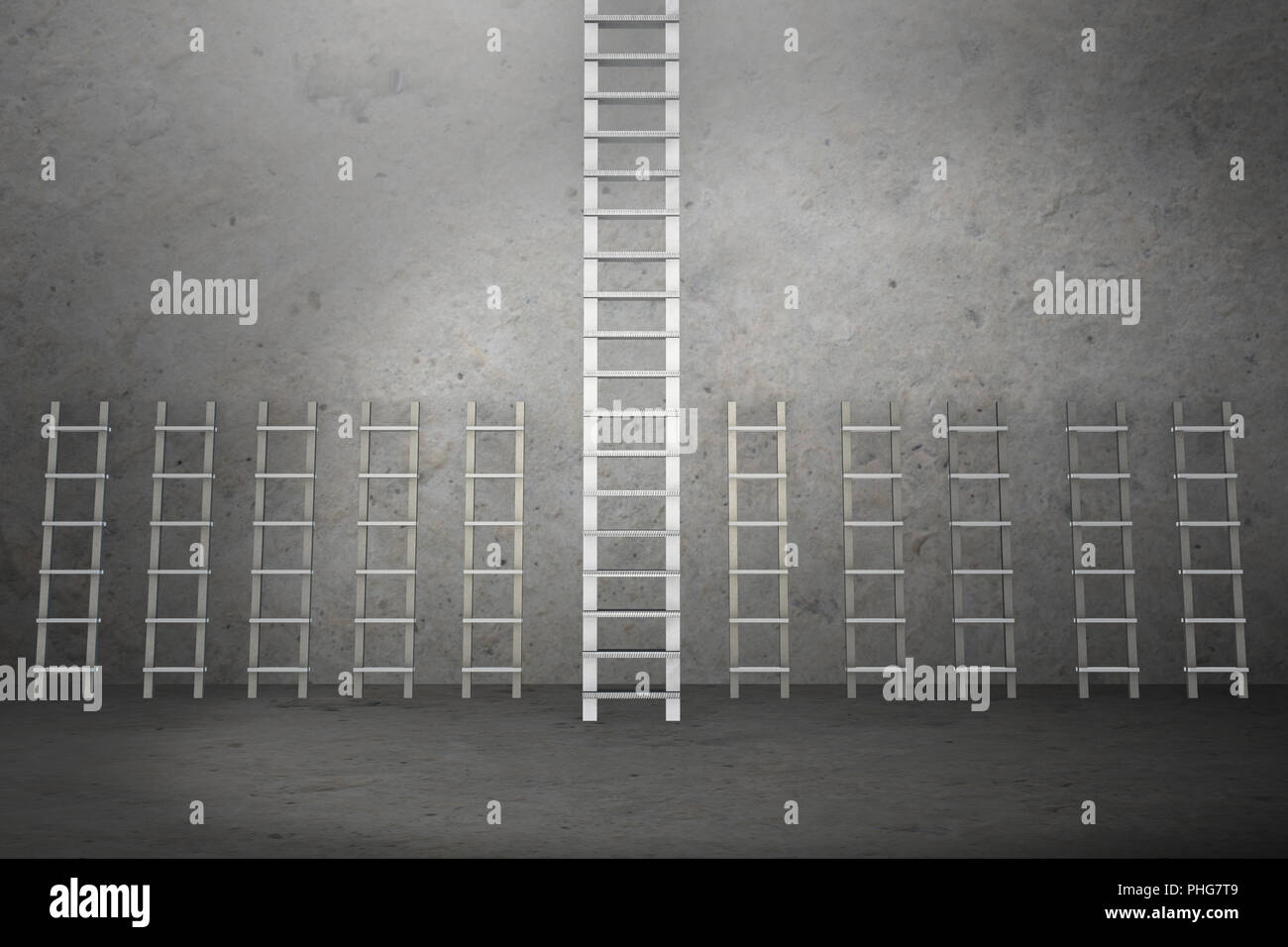 Different ladders in career progression concept Stock Photo - Alamy