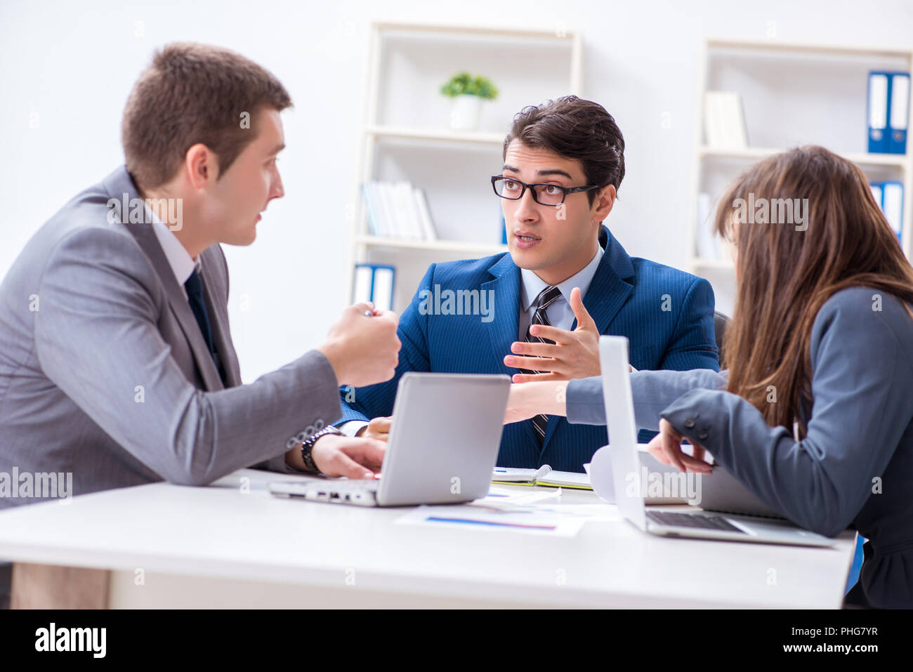 Business meeting with employees in the office Stock Photo - Alamy