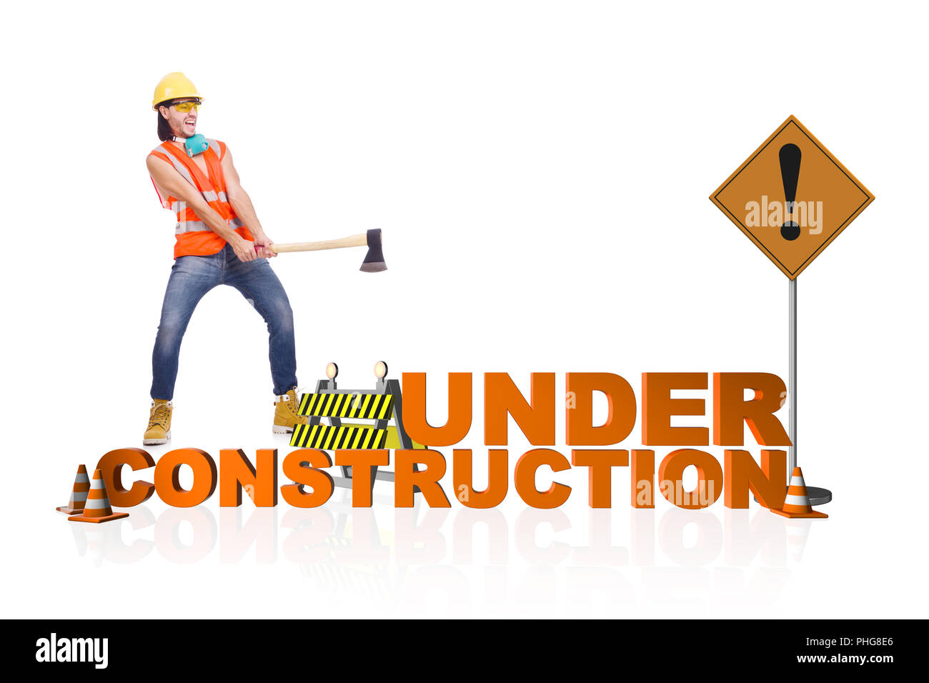 Concept of under construction for your webpage Stock Photo - Alamy