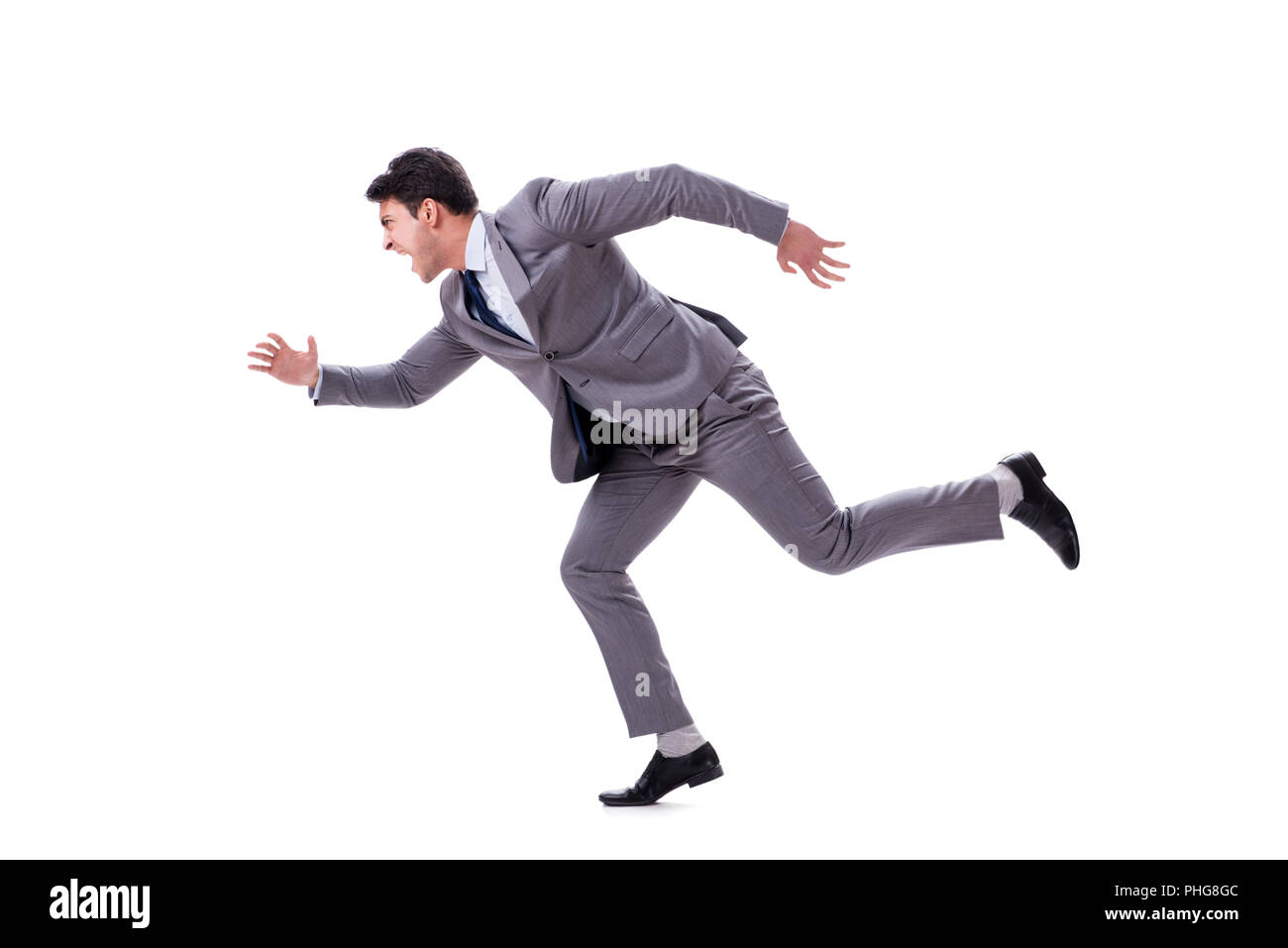 Escape running male young Cut Out Stock Images & Pictures - Alamy
