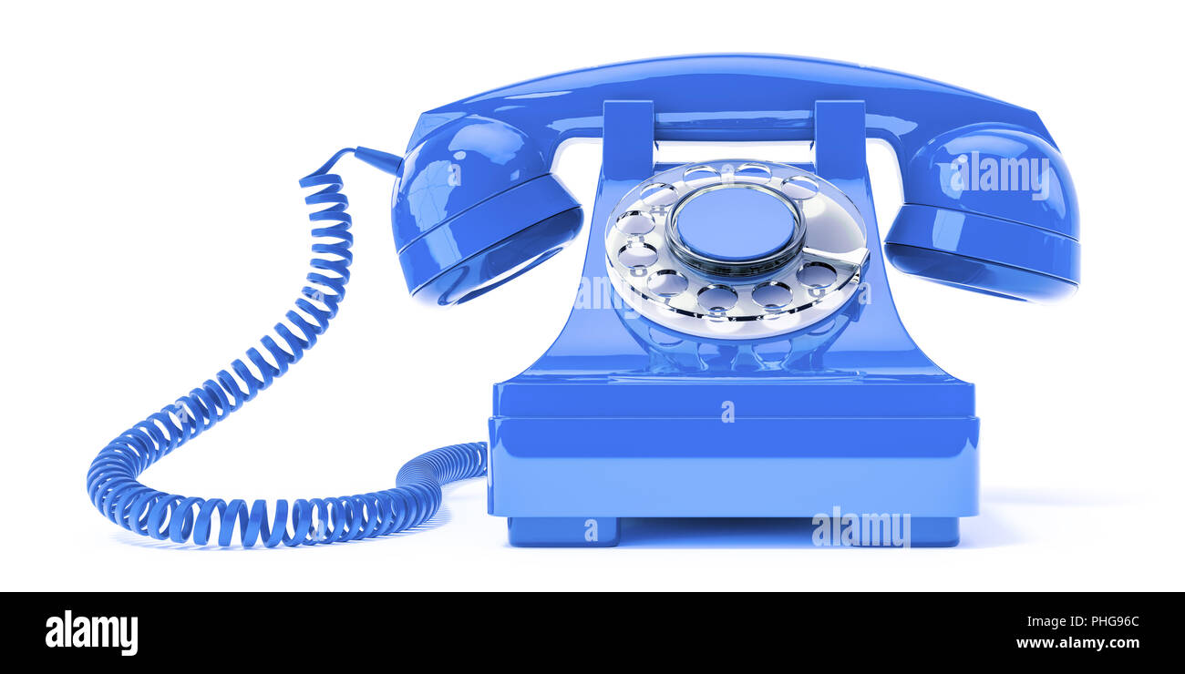 old blue phone Stock Photo - Alamy