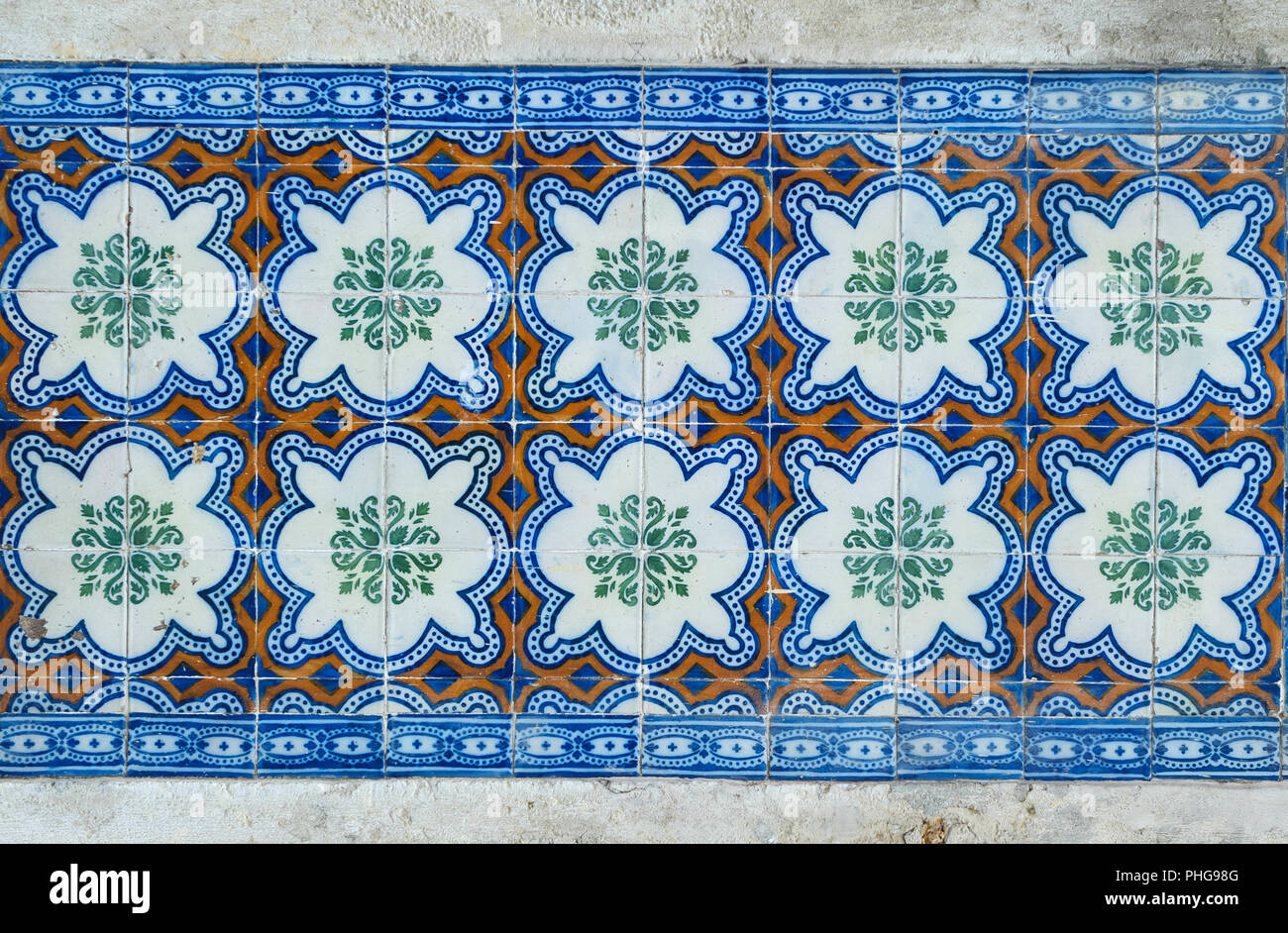 Vintage azulejos, traditional Portuguese tiles Stock Photo - Alamy