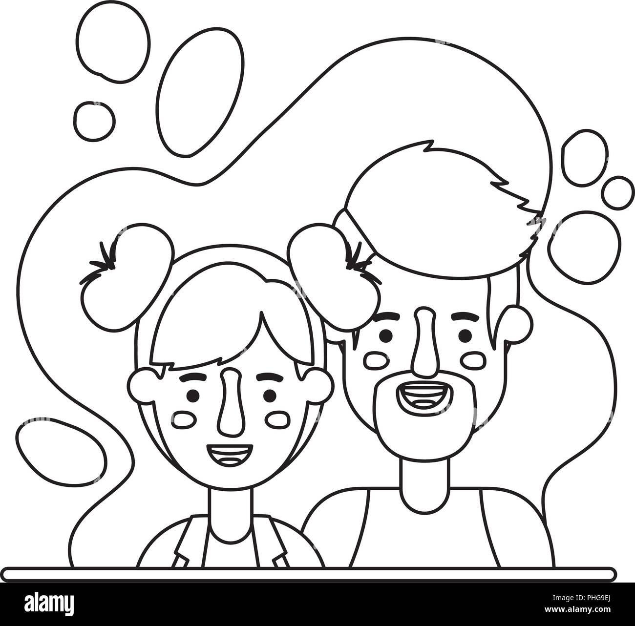 couple characters with paint splash background Stock Vector Image & Art ...