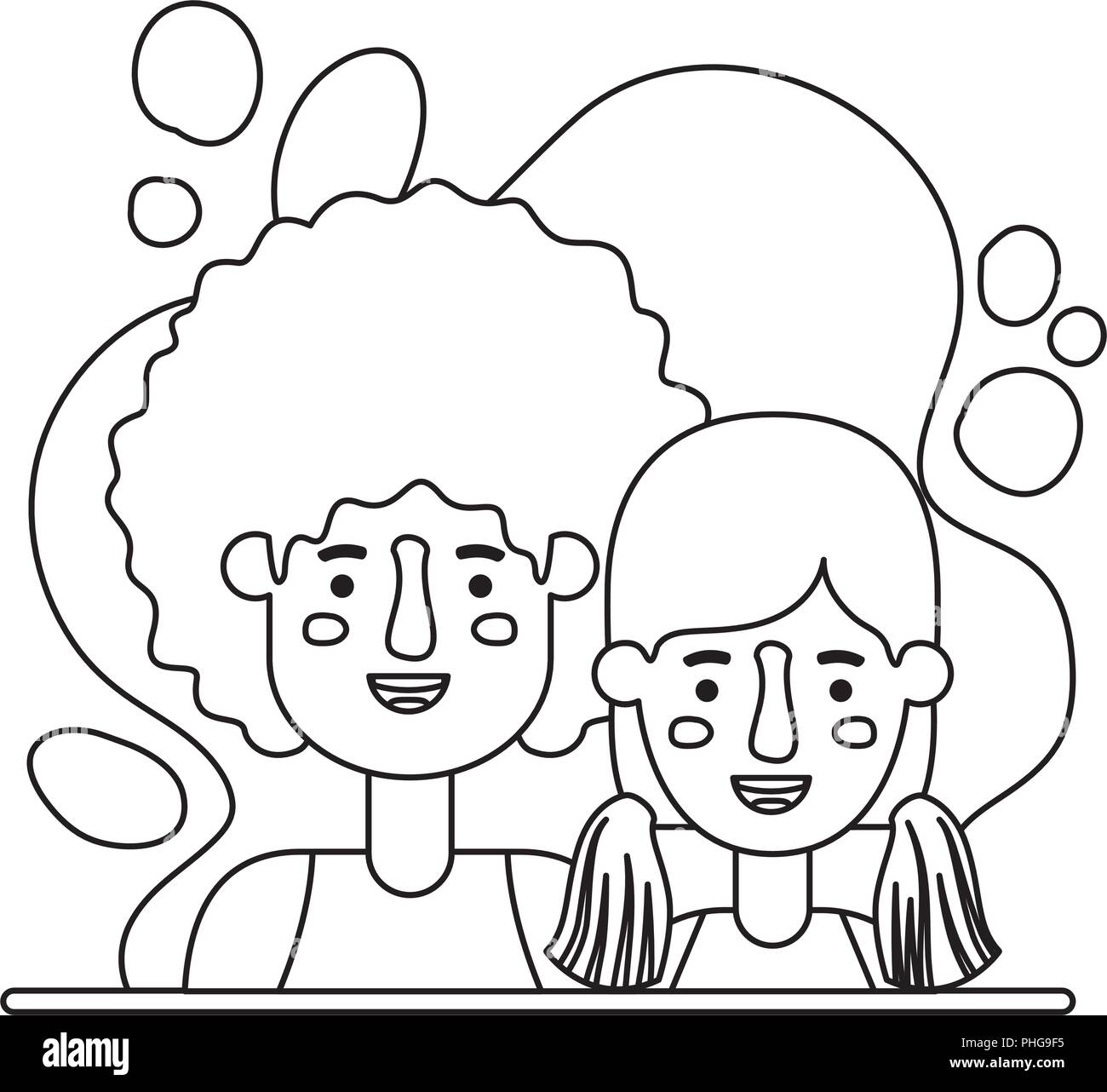 couple characters with paint splash background Stock Vector Image & Art ...