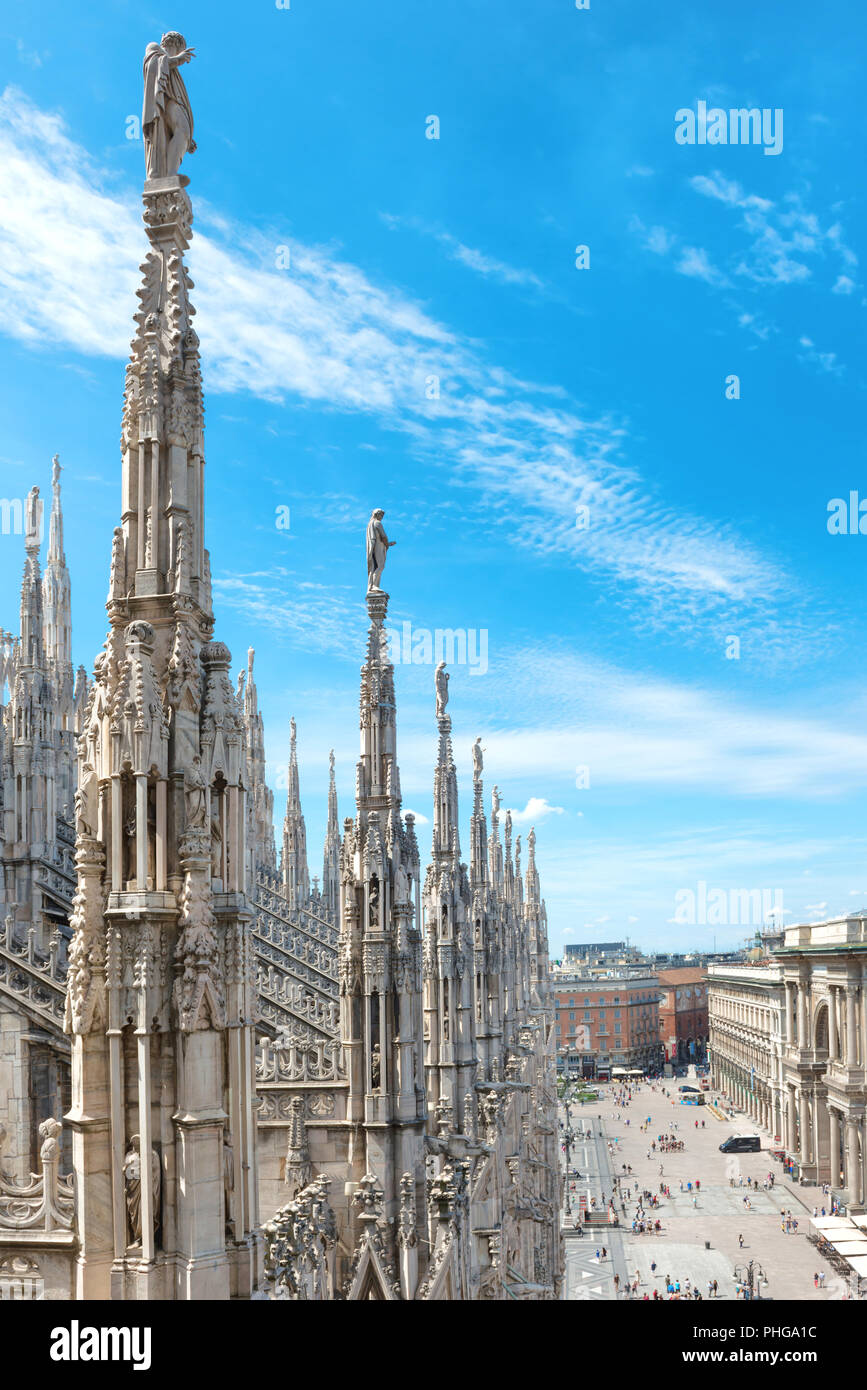 Milan duomo roof hi-res stock photography and images - Alamy
