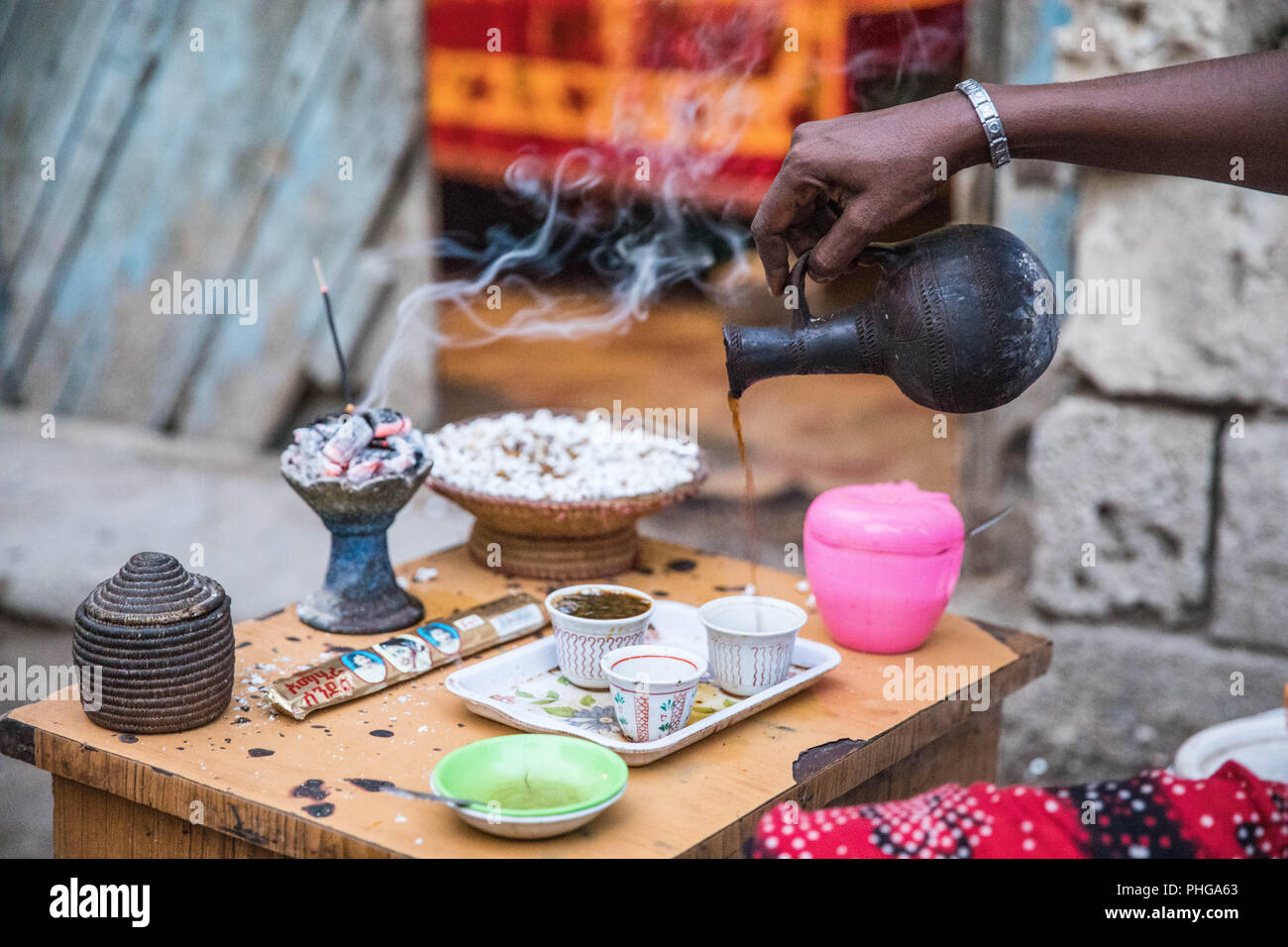 Coffee ceremony in Massawa, Eritrea Stock Photo - Alamy