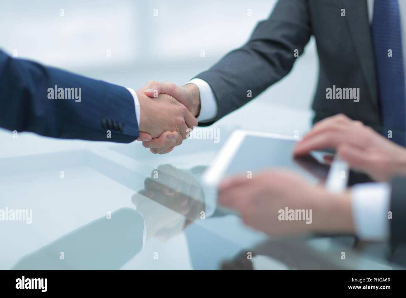 Business men making handshake. Business concept Stock Photo - Alamy