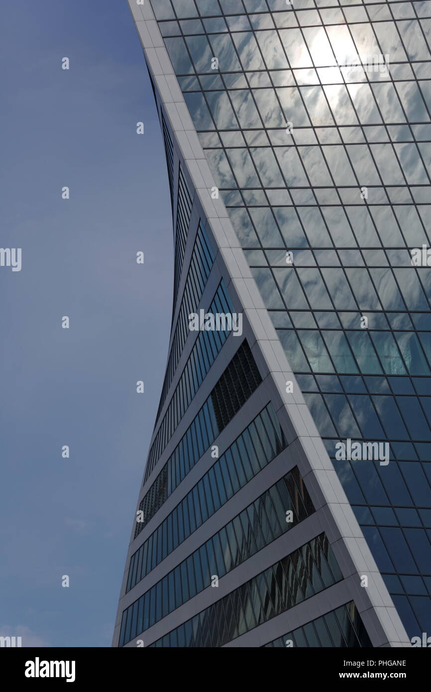 Curved exterior windows of a modern building Stock Photo - Alamy
