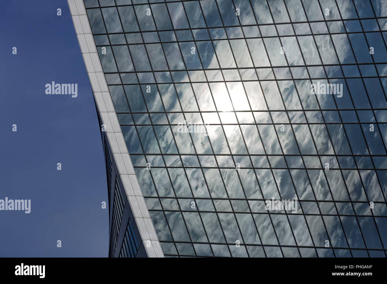 Curved exterior windows of a modern building Stock Photo - Alamy