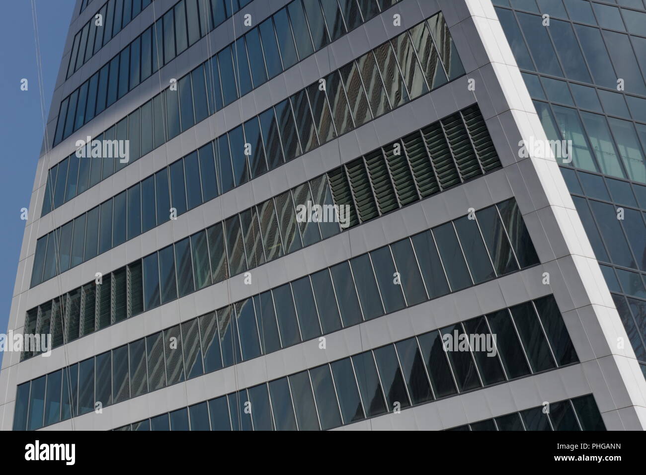 Curved exterior windows of a modern building Stock Photo - Alamy