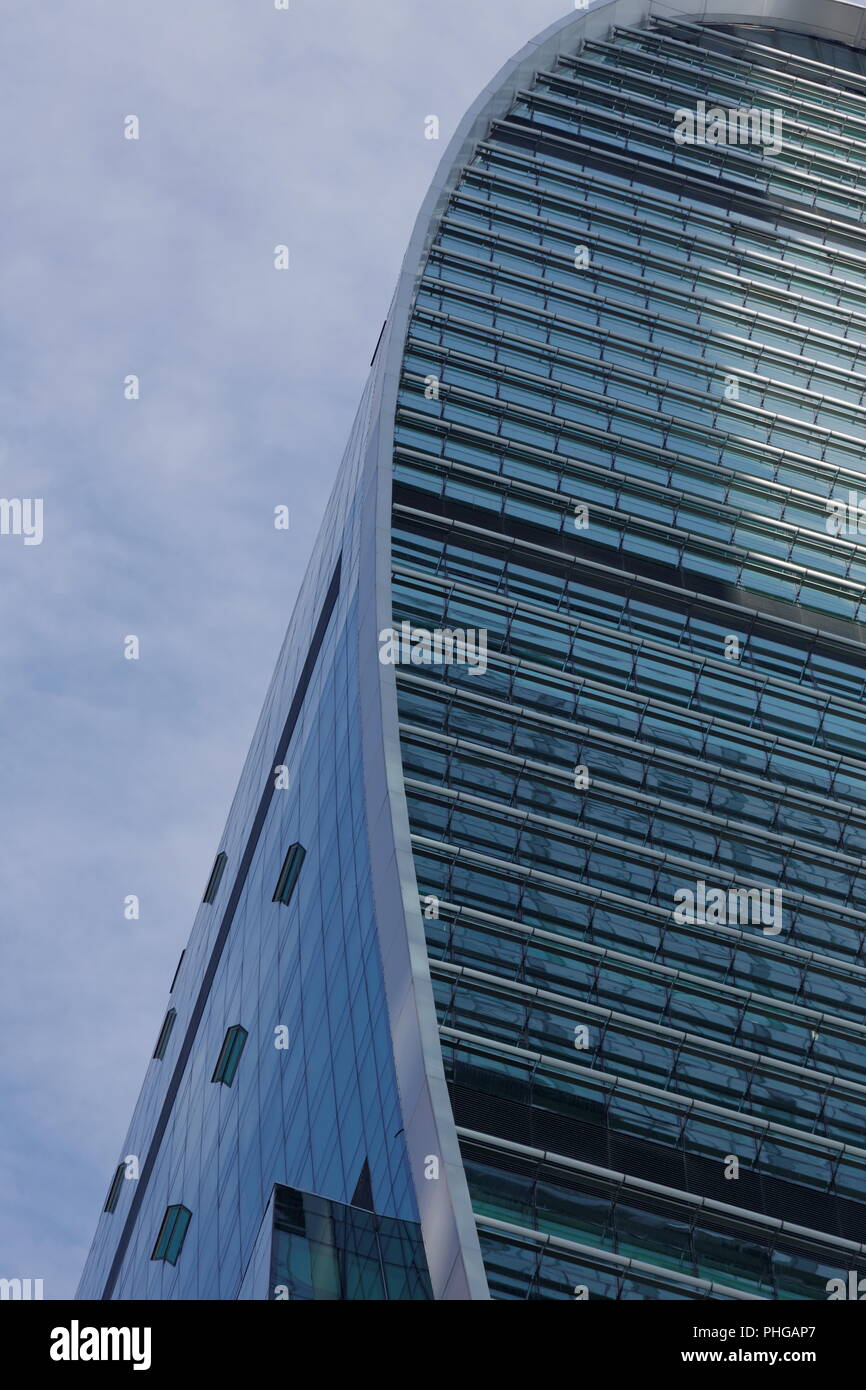Curved exterior windows of a modern building Stock Photo - Alamy