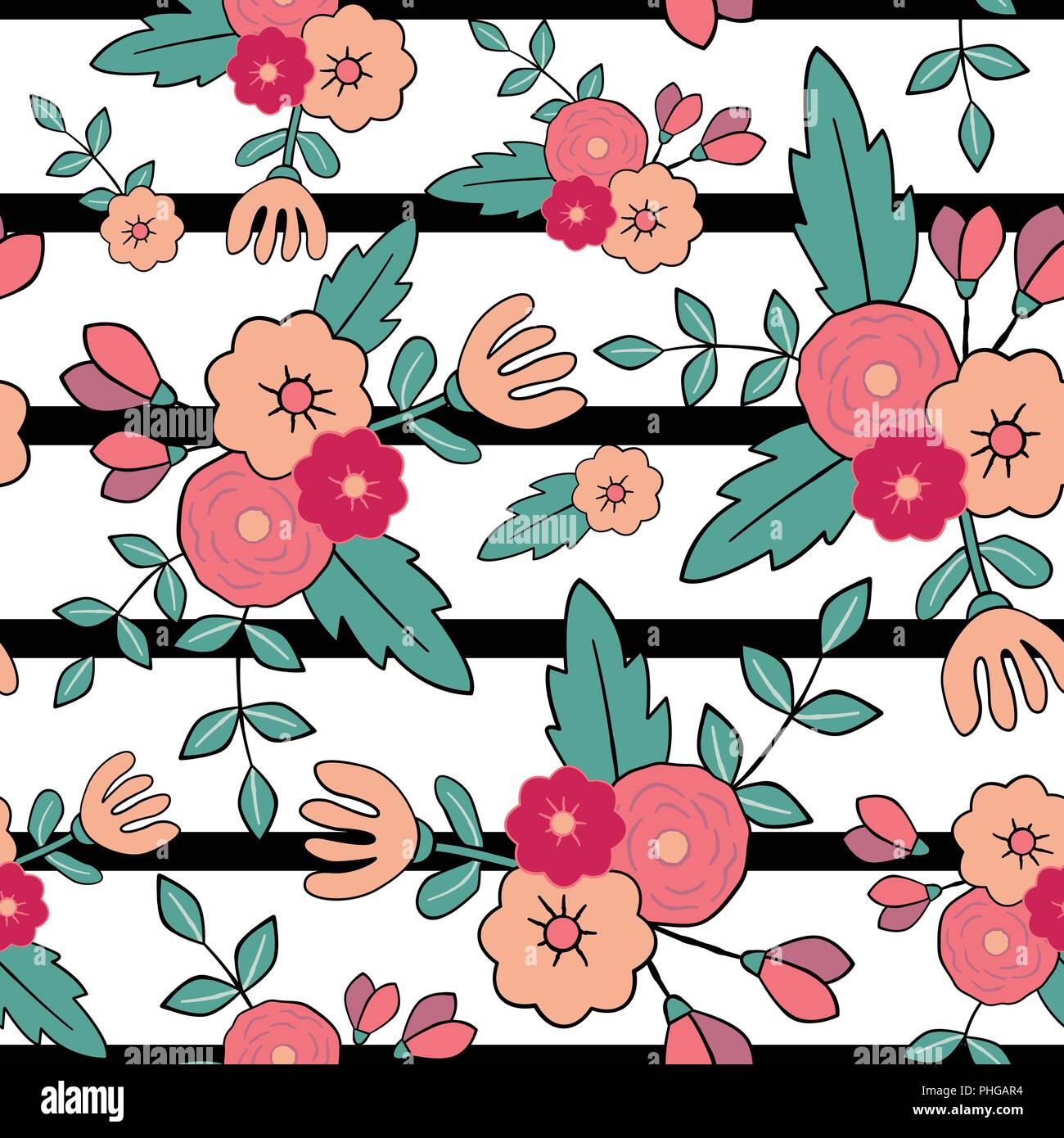 Beautiful floral seamless pattern. Perfect for textile, wrapping, web ...