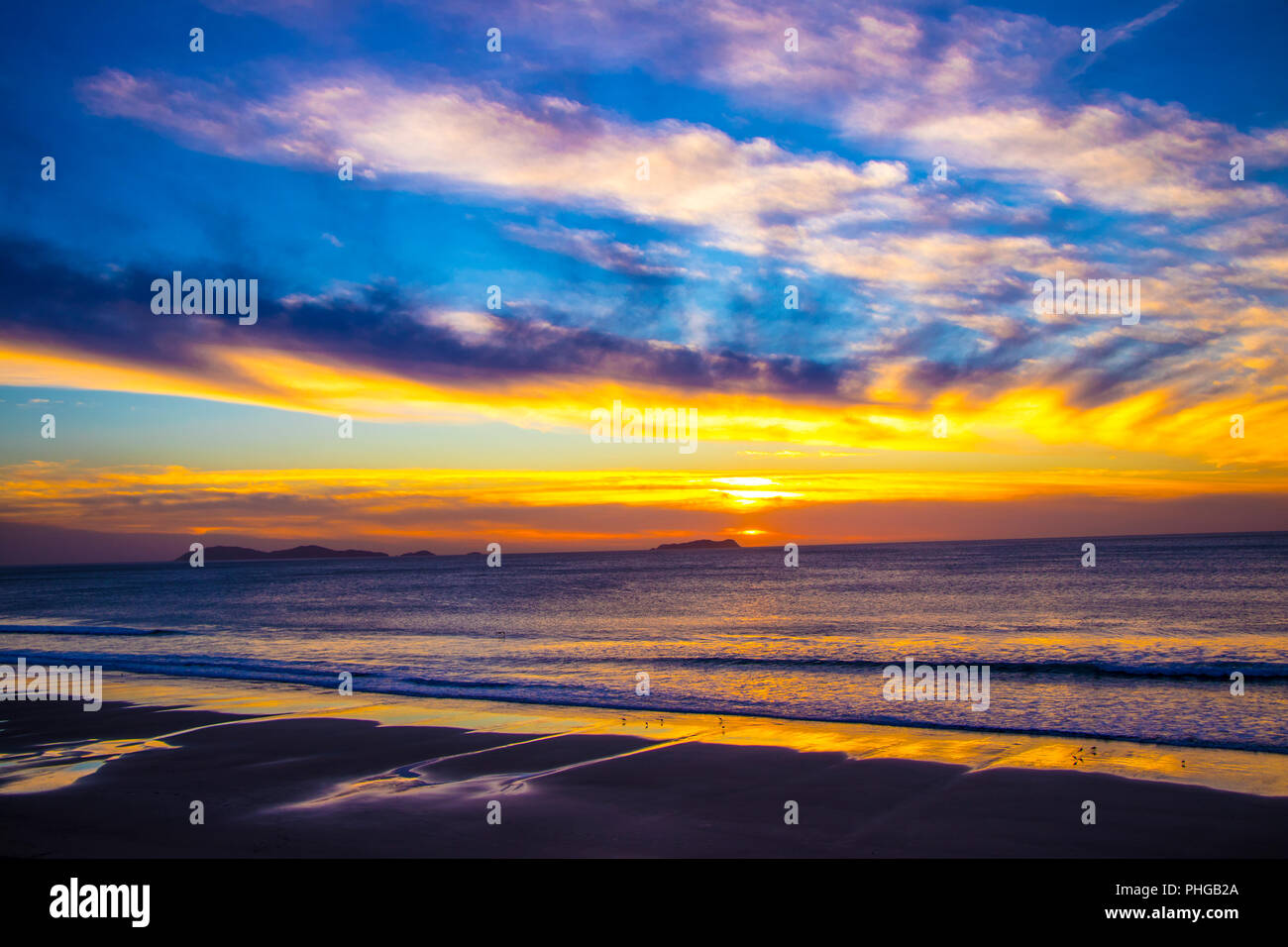 Playas de Tijuana Sunset with smoke from a wildfire nearbye Stock Photo - Alamy