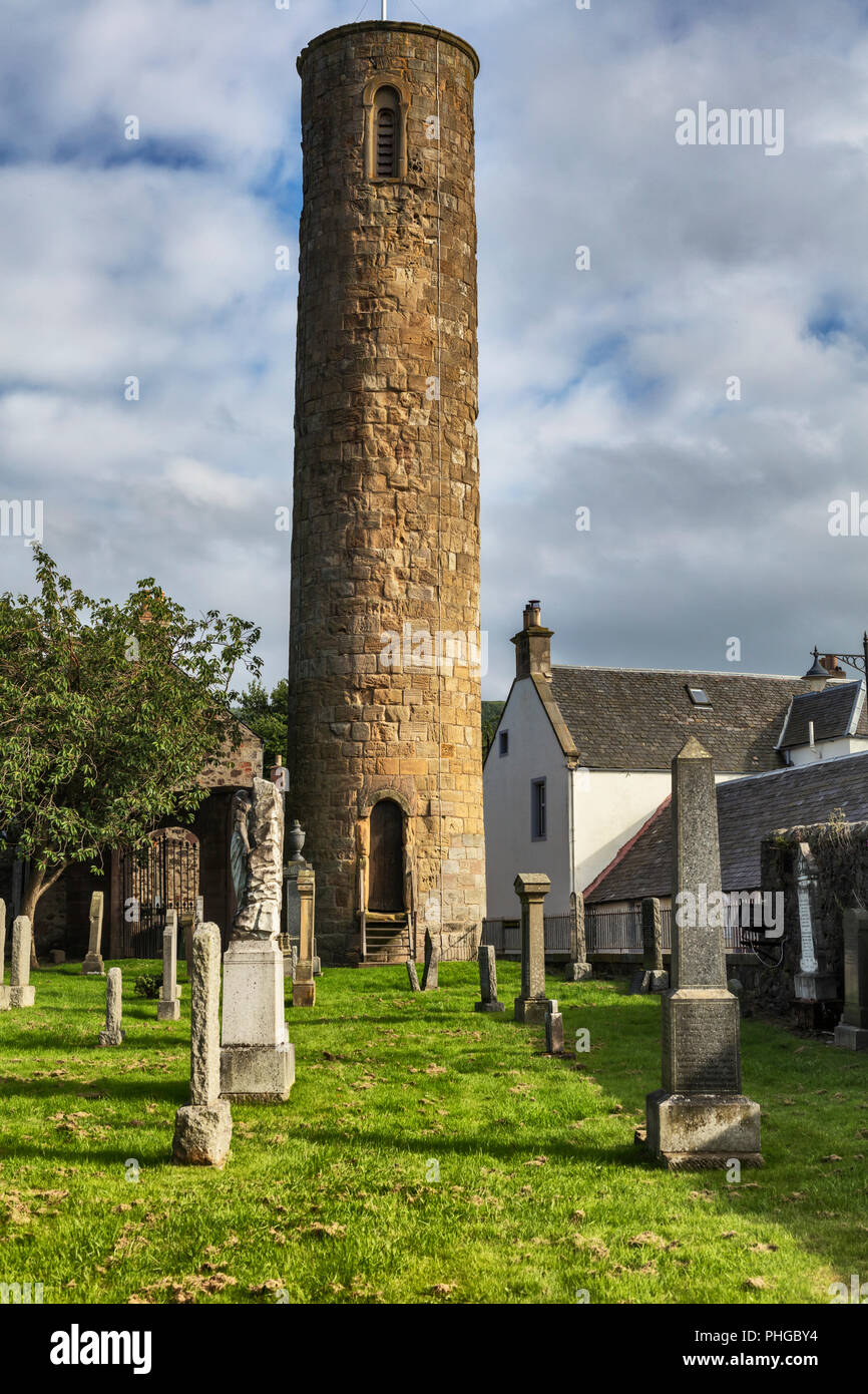 Abernethy round tower (11th century), Perth and Kinross, Scotland, UK ...