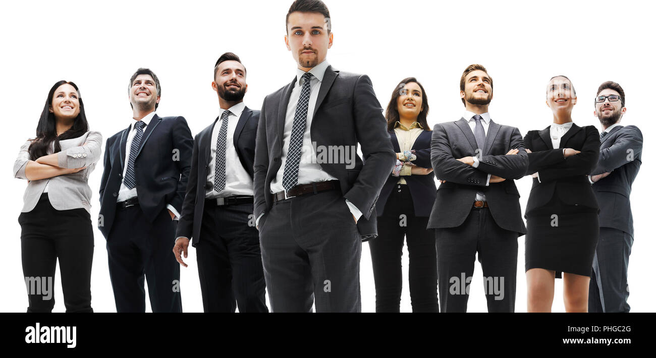 happy successful business team isolated on white background Stock Photo ...