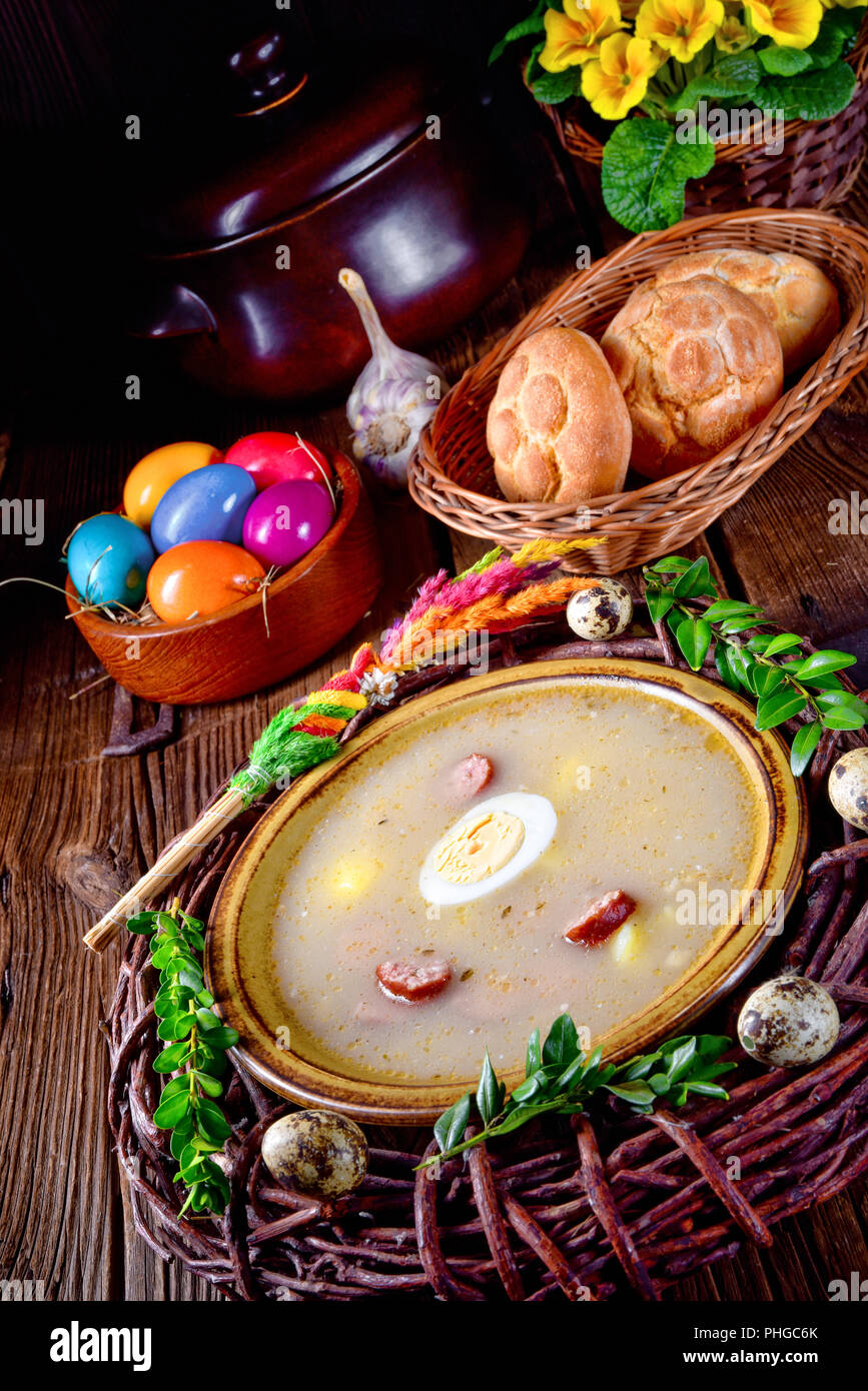 sour rye soup Stock Photo - Alamy