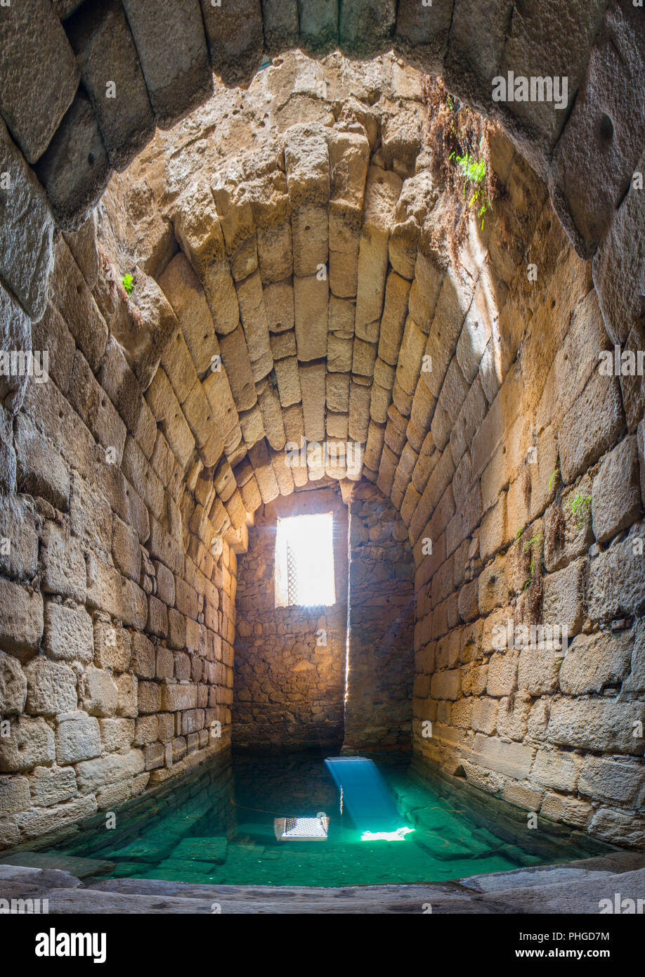 Roman water cistern at Alcazaba arab citadel. Merida, Extremadura ...