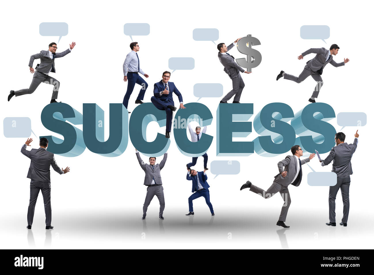 Businessmen in success business concept Stock Photo - Alamy