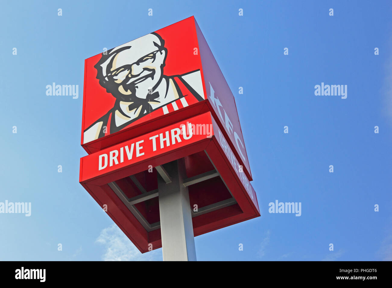 Kentucky Fried Chicken restaurant sign, Shrewsbury Stock Photo - Alamy