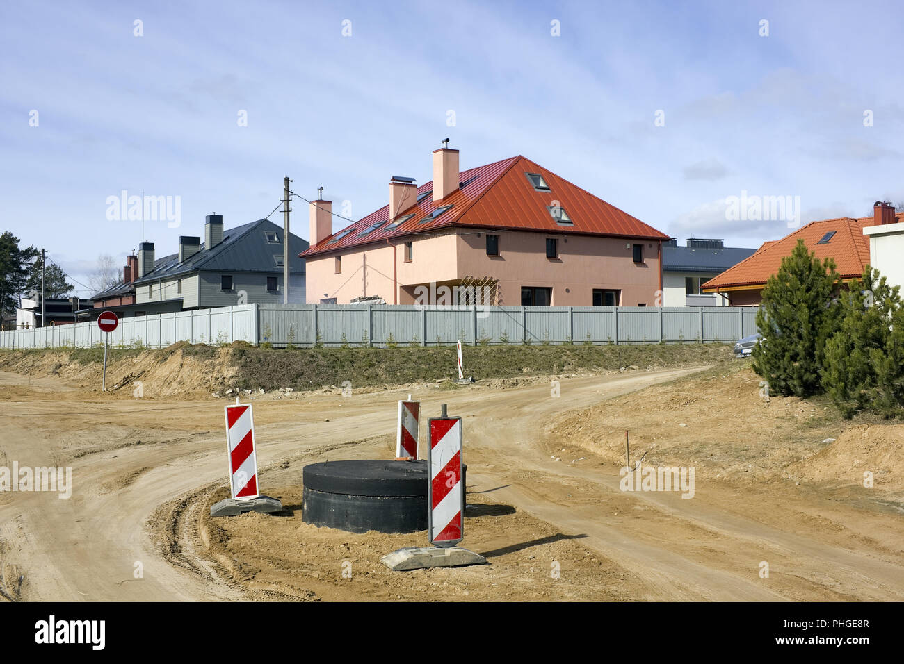 Beginning of construction of the big highway Stock Photo - Alamy