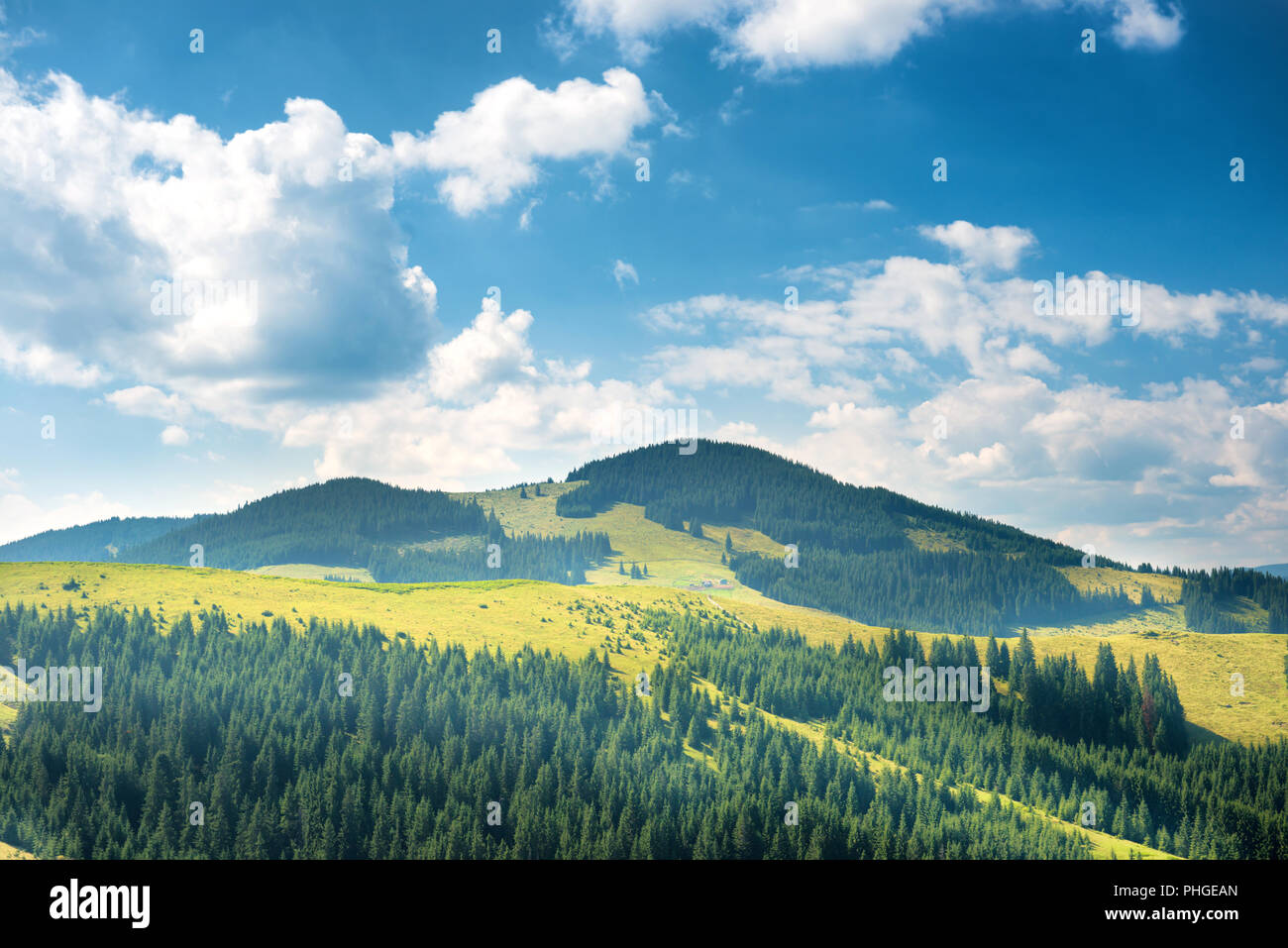 Majestic view green mountains white hi-res stock photography and images ...