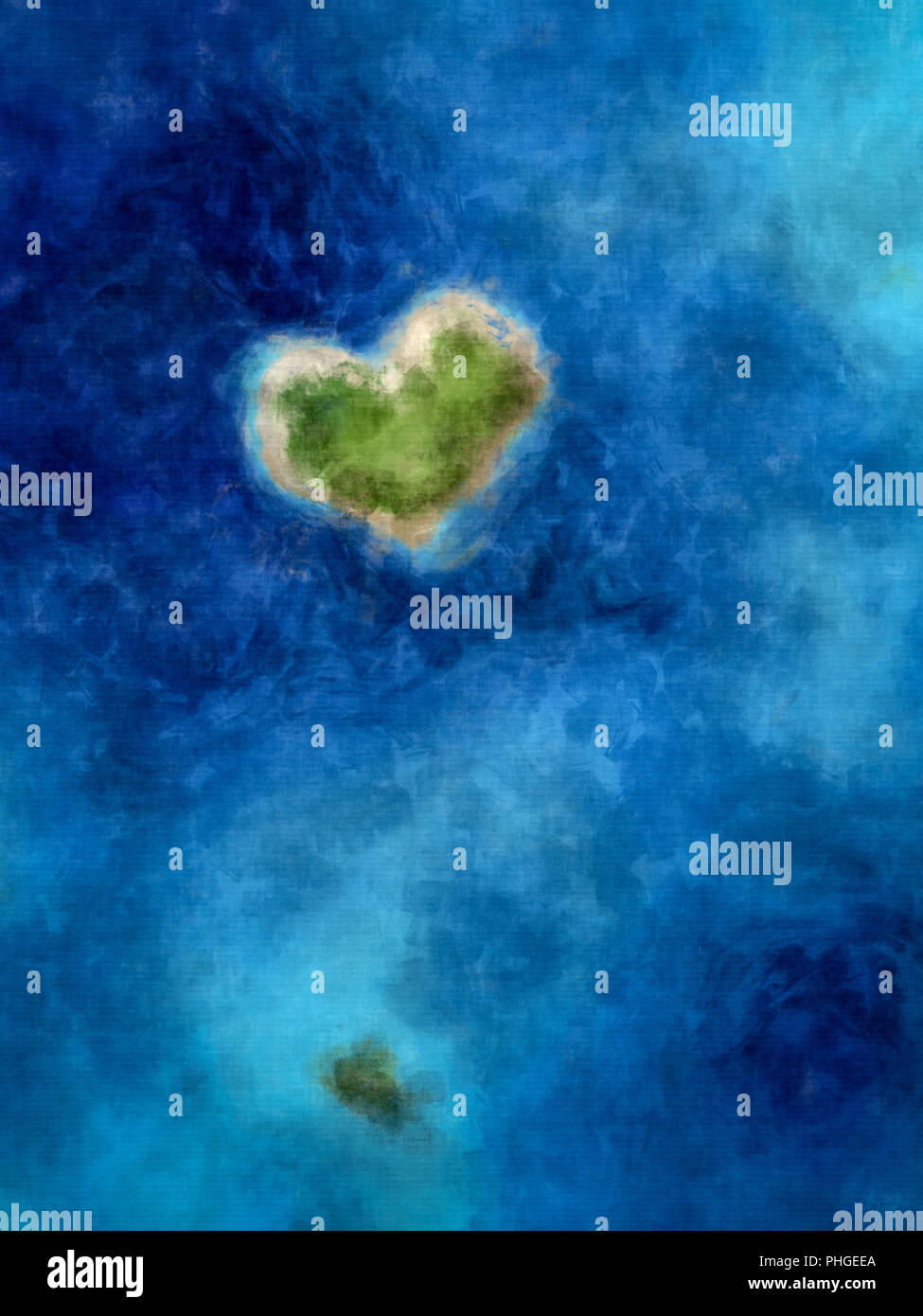 Heart shaped island hi-res stock photography and images - Alamy